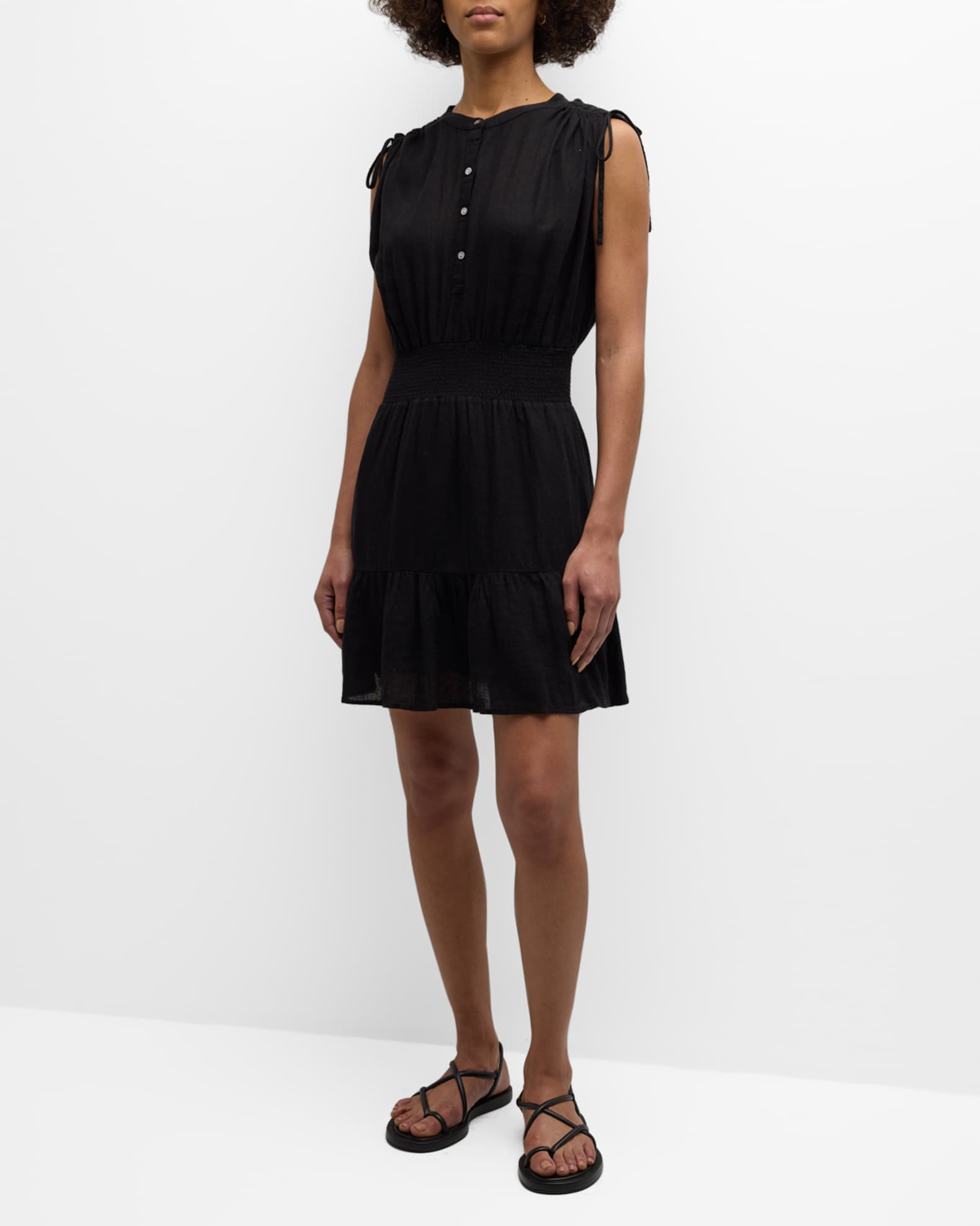Rails Samina Linen Mini Dress | Neiman Marcus