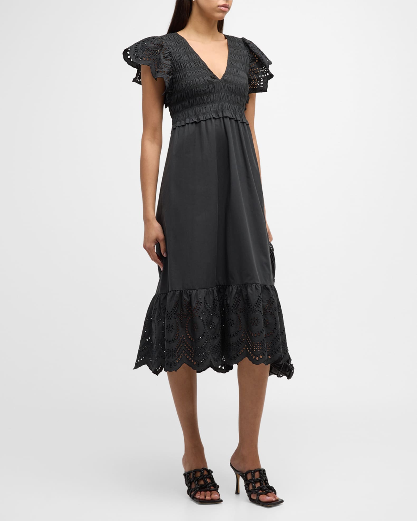 Rails Clementine Embroidered Midi Dress | Neiman Marcus