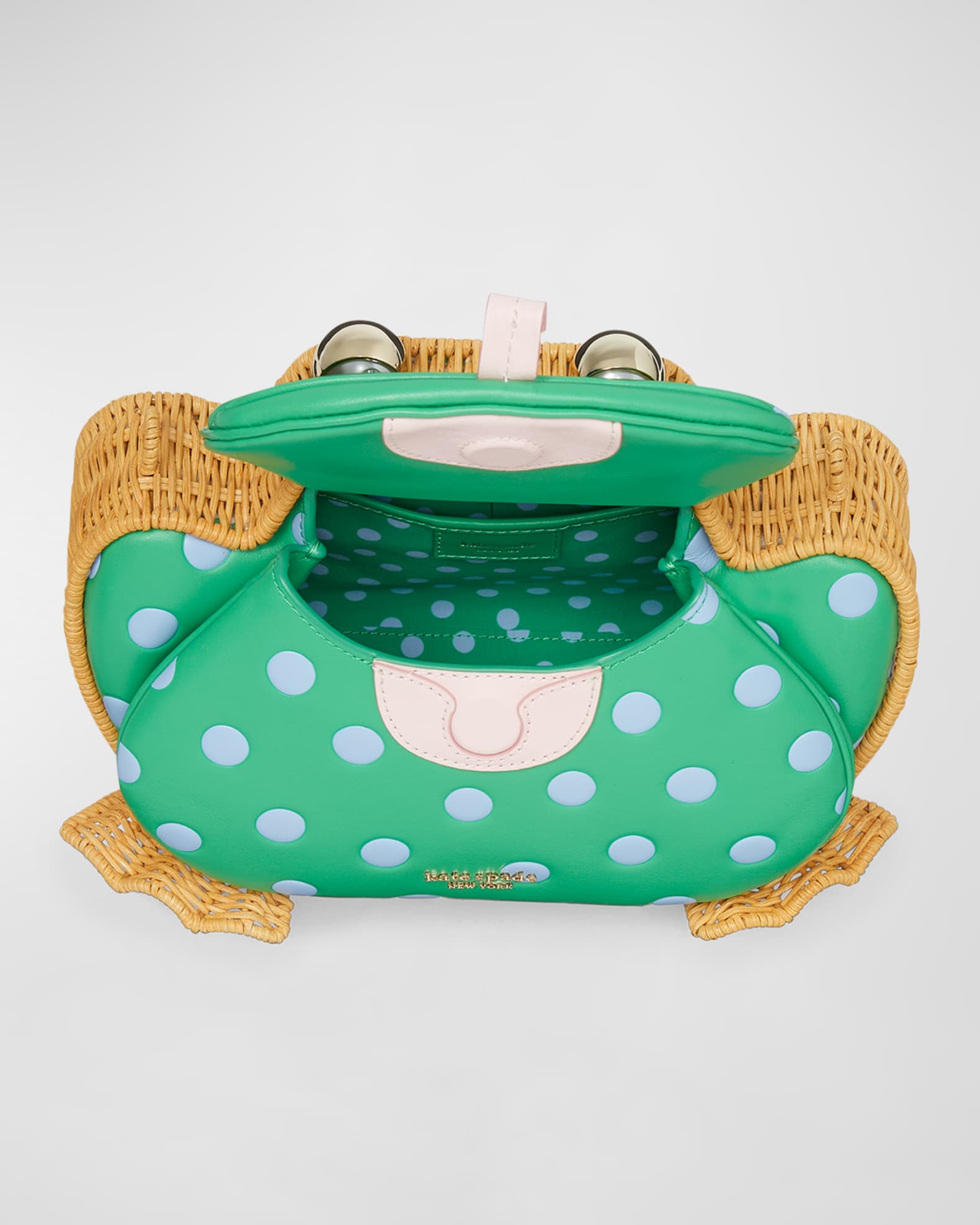 kate spade new york lily 3d frog polka dot crossbody bag | Neiman Marcus