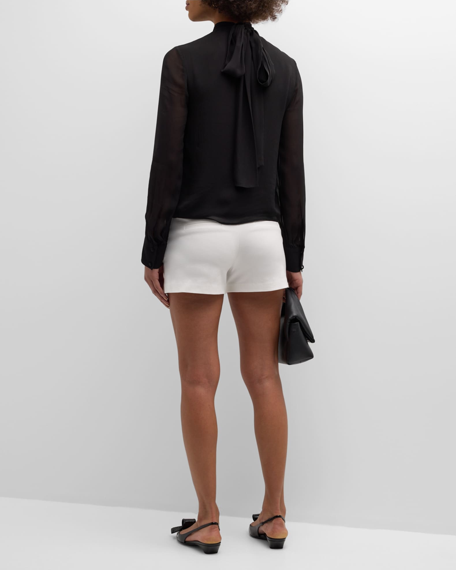 Alice + Olivia Cady Mid-Rise Shorts | Neiman Marcus