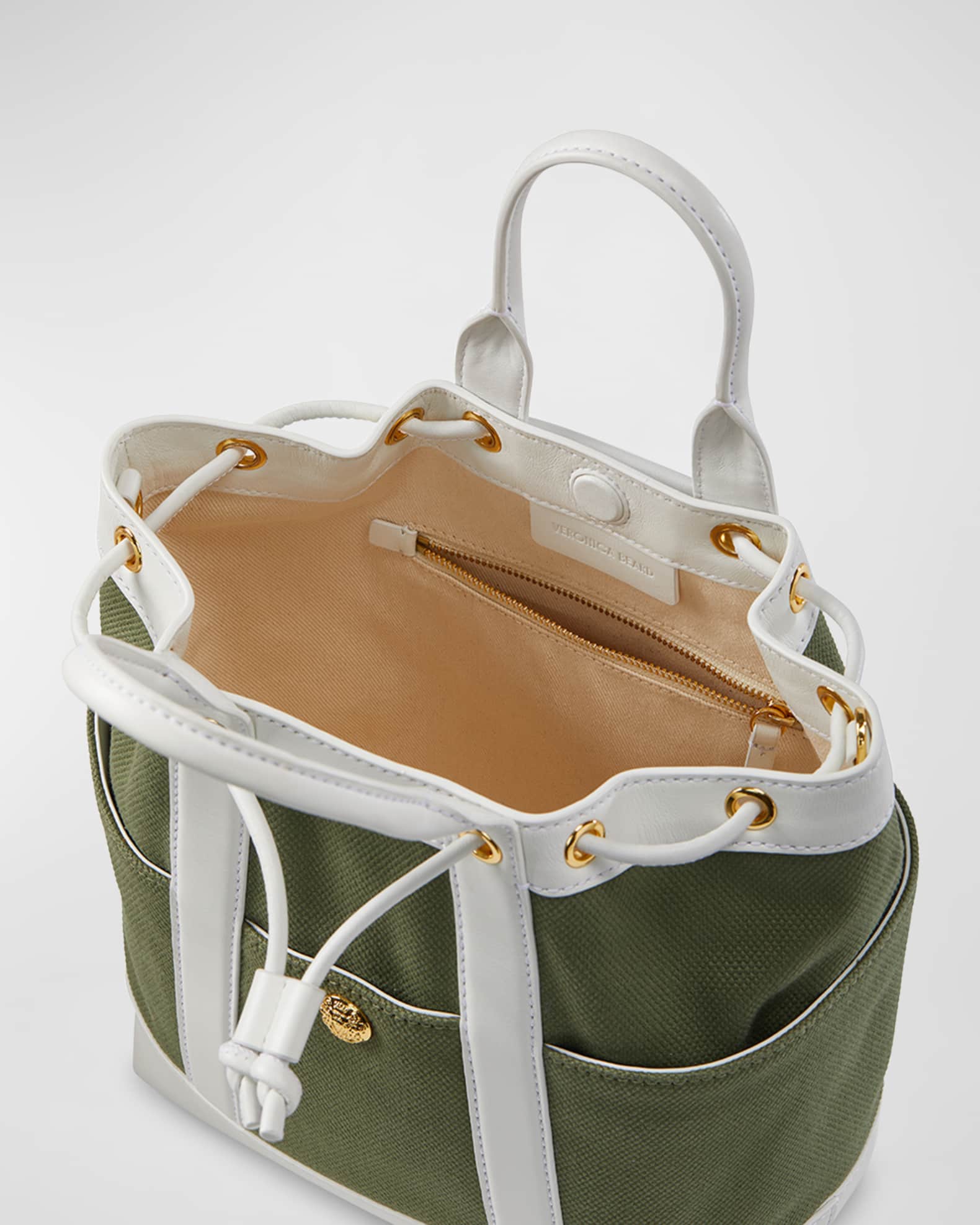 Veronica Beard Goody Drawstring Canvas Crossbody Bag | Neiman Marcus