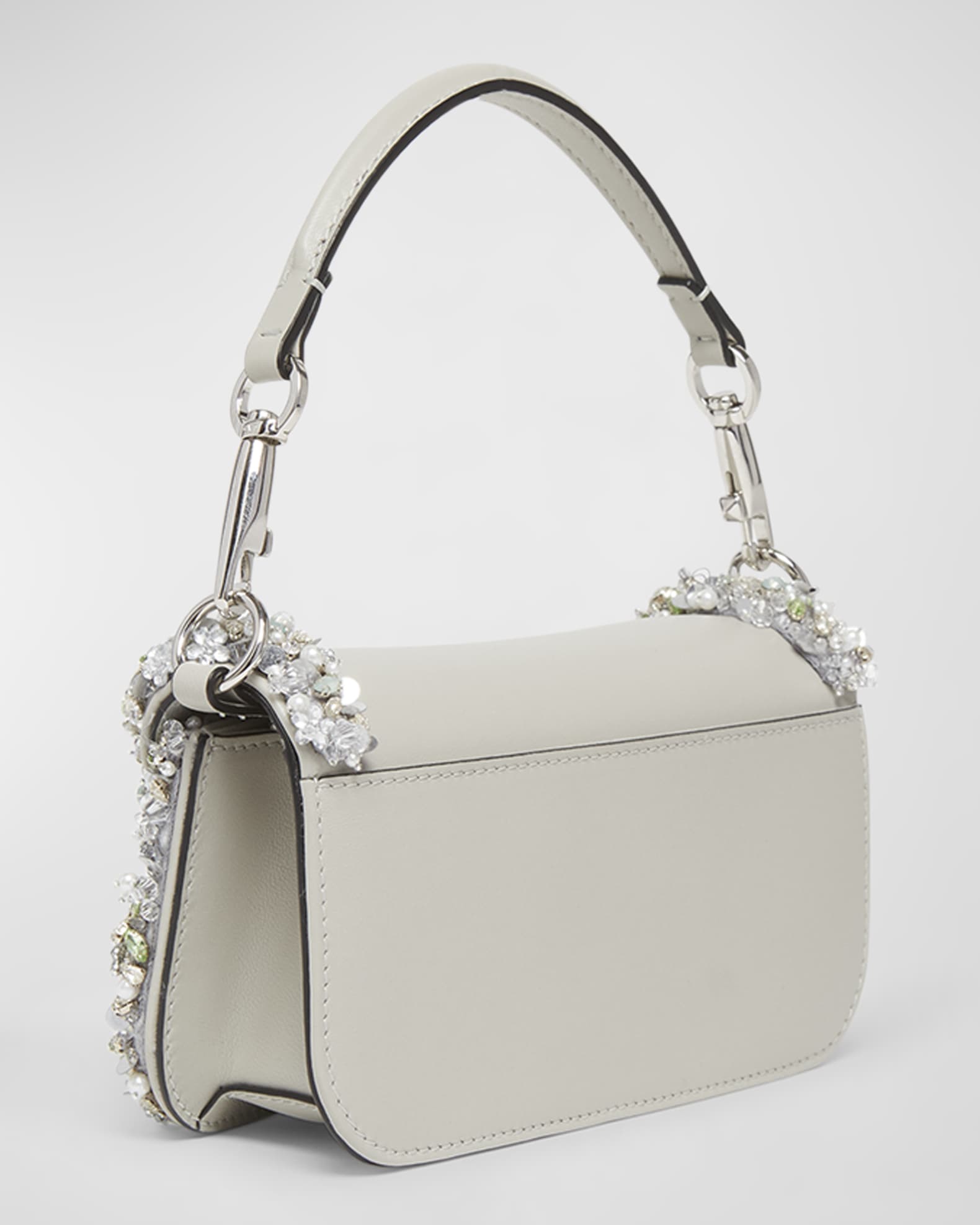 Valentino Garavani Loco Small Jeweled Leather Shoulder Bag | Neiman Marcus