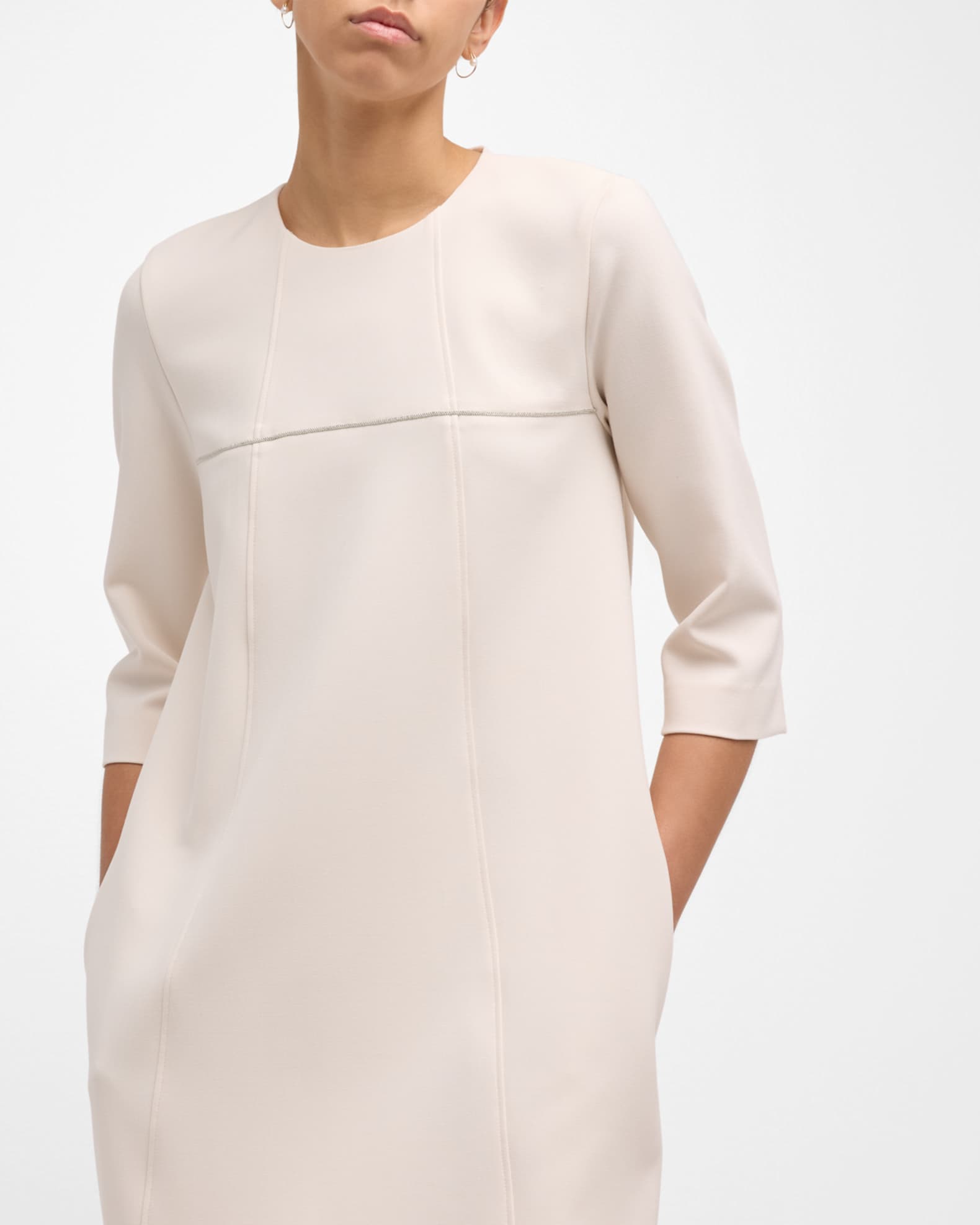 Peserico Chain-Trim Mini Shift Dress | Neiman Marcus