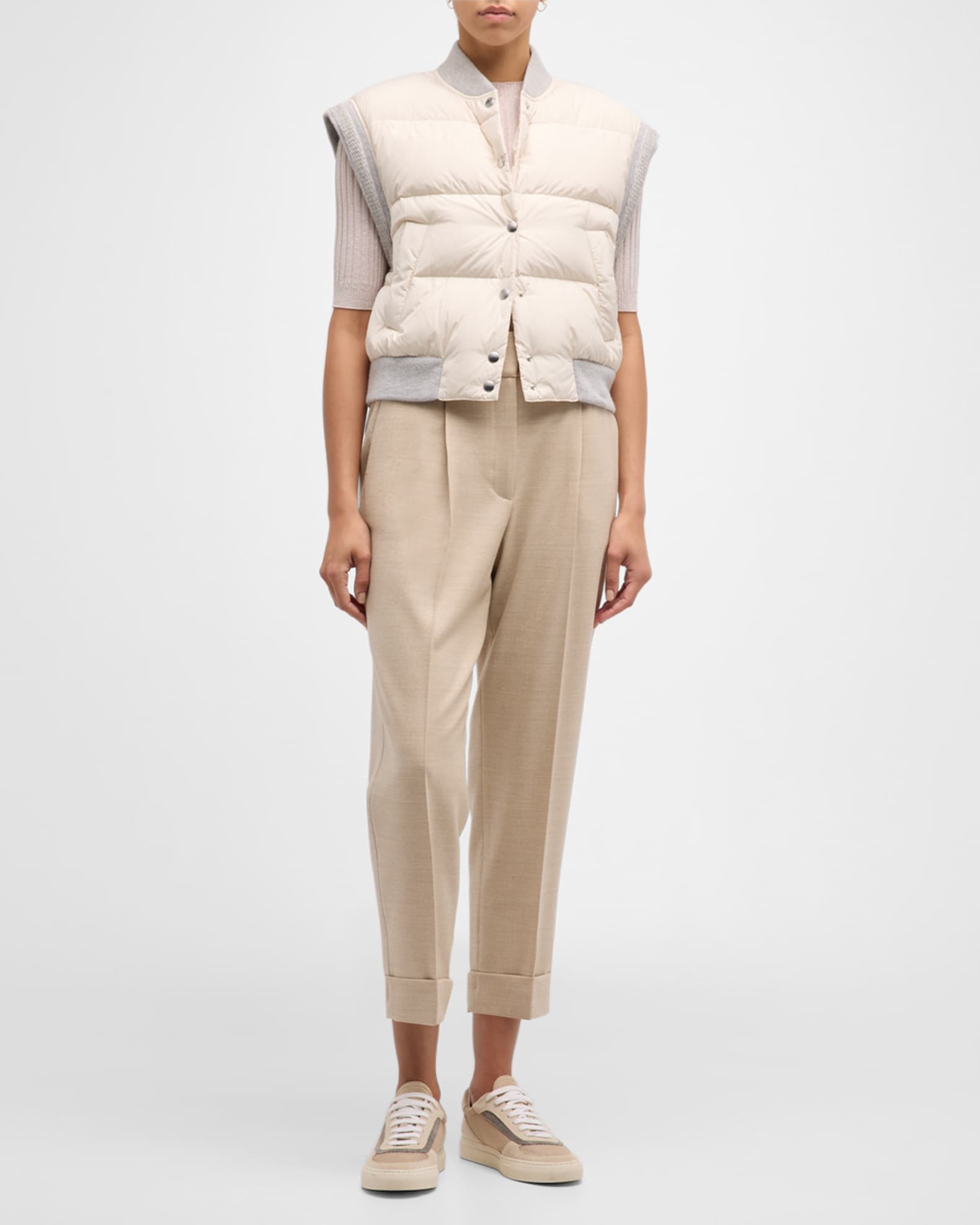 Peserico Chain-Trim Puffer Vest | Neiman Marcus