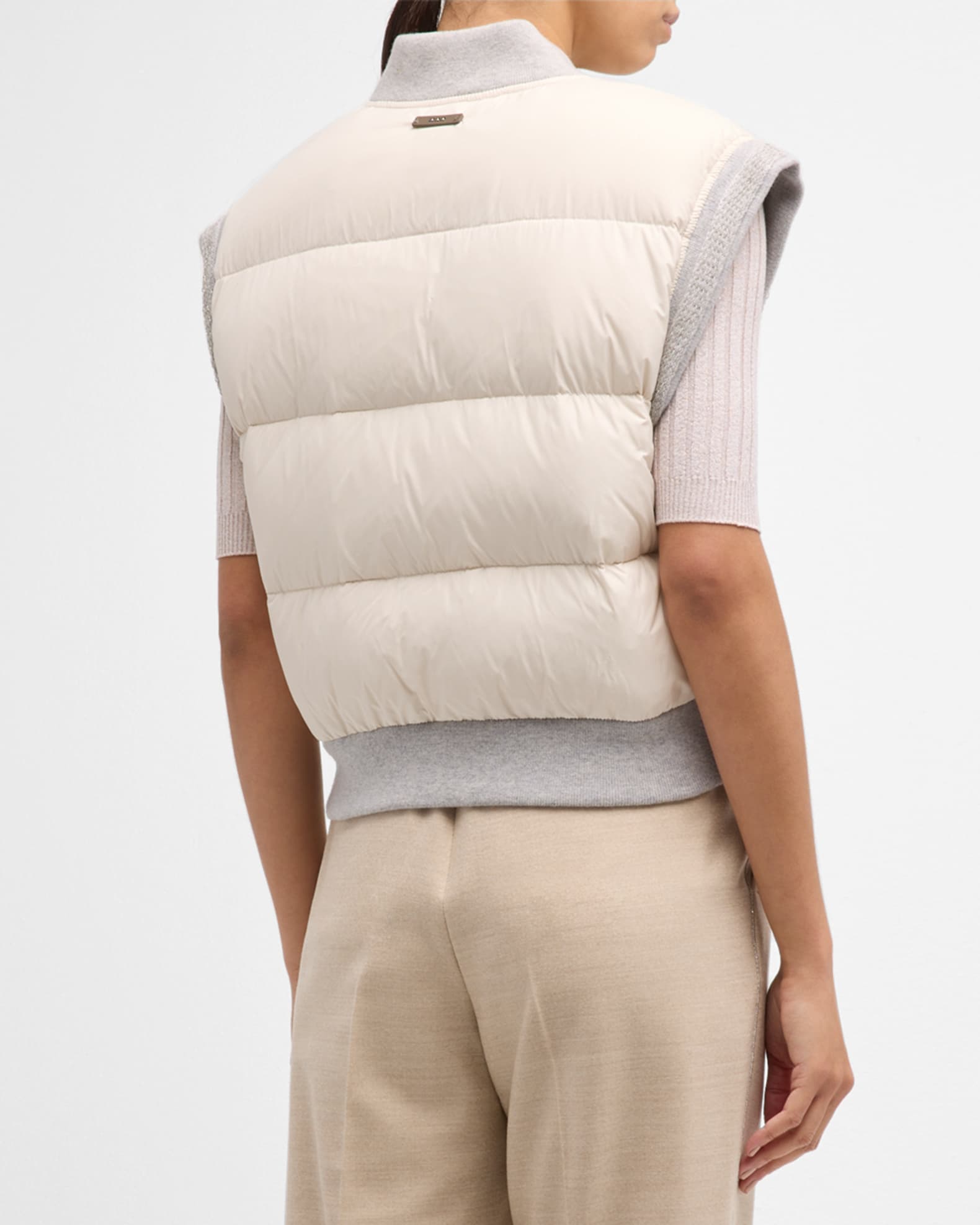 Peserico Chain-Trim Puffer Vest | Neiman Marcus