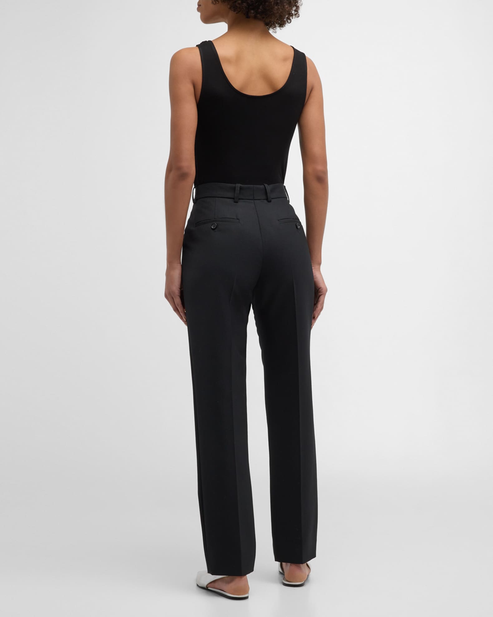 Theory Deep Scoop Ribbed Tank Top | Neiman Marcus