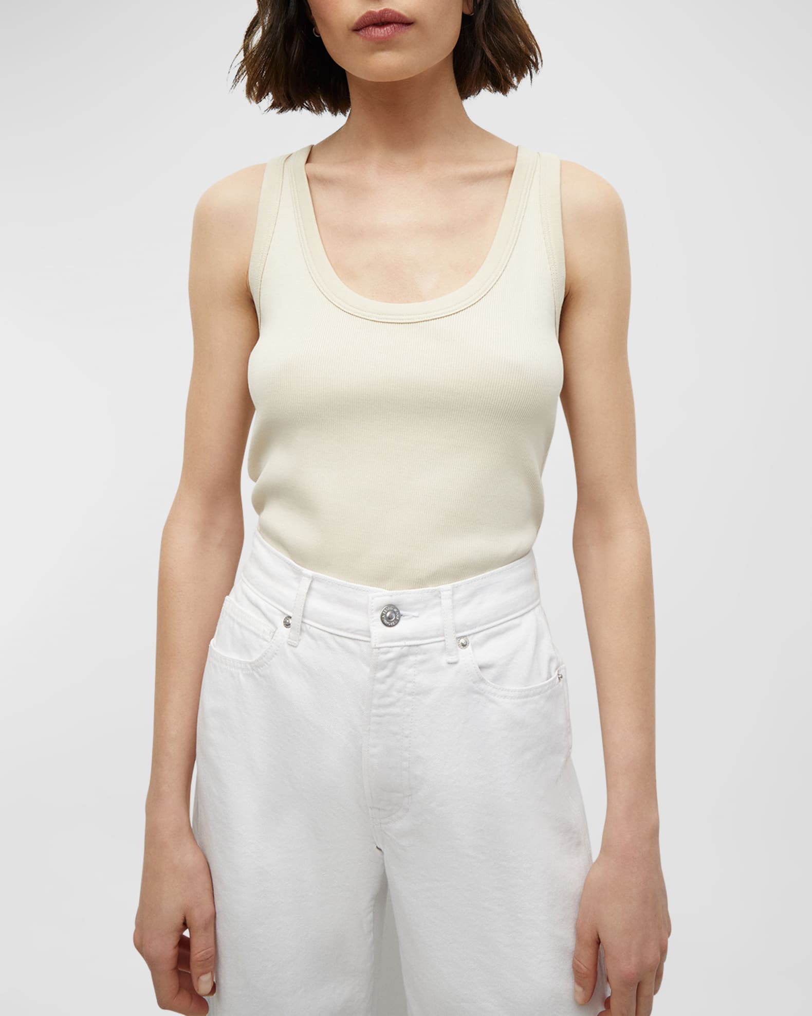 Veronica Beard Birke Scoop-Neck Tank Top | Neiman Marcus