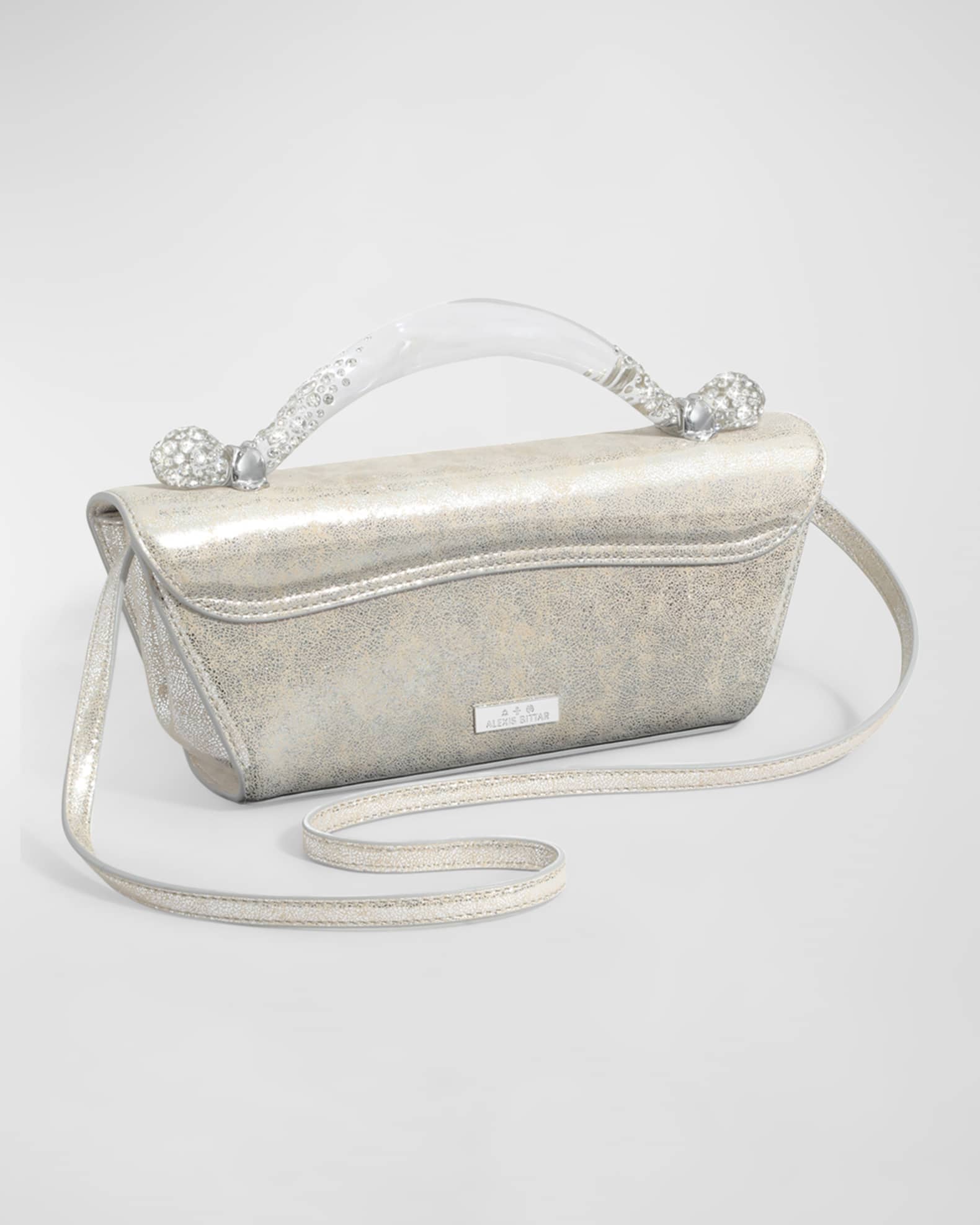 Alexis Bittar Candy Box Metallic Top-Handle Bag | Neiman Marcus