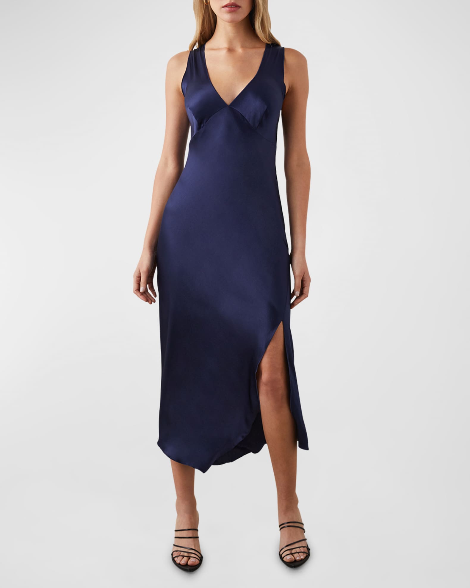 Rails Monique Satin Midi Dress | Neiman Marcus