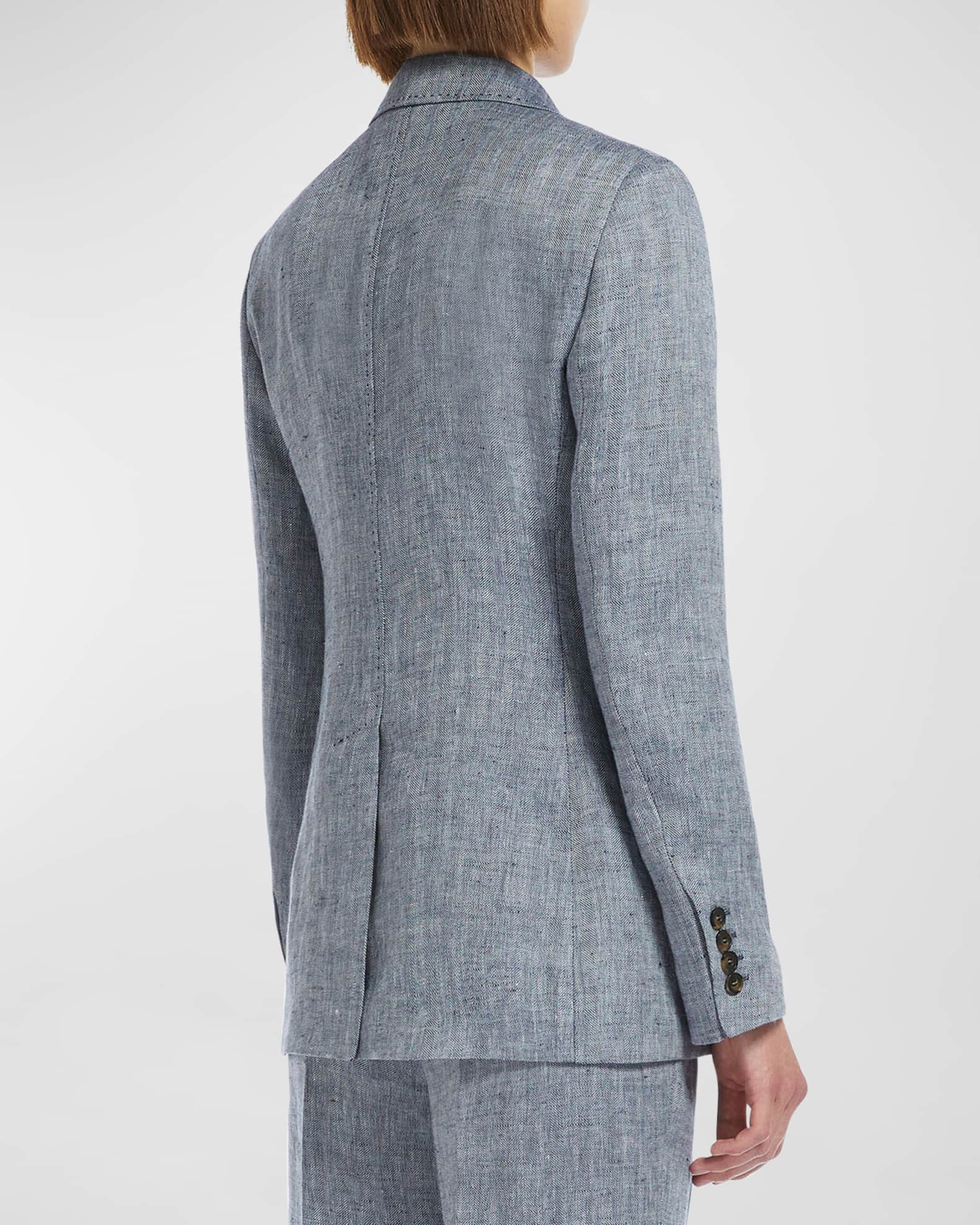 Max Mara Studio Palau Heathered Single-Button Jacket | Neiman Marcus