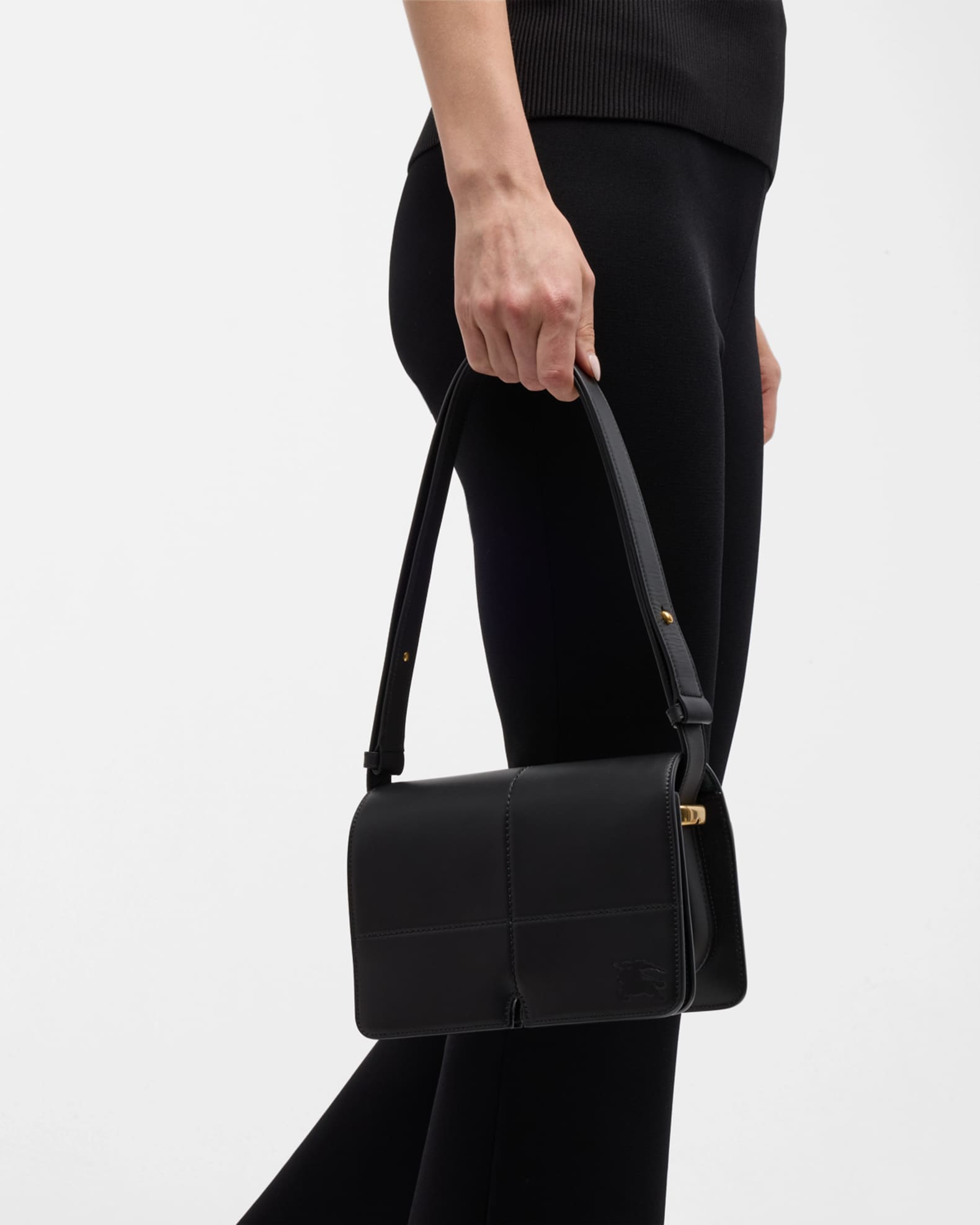 Burberry Snip Flap Leather Shoulder Bag | Neiman Marcus