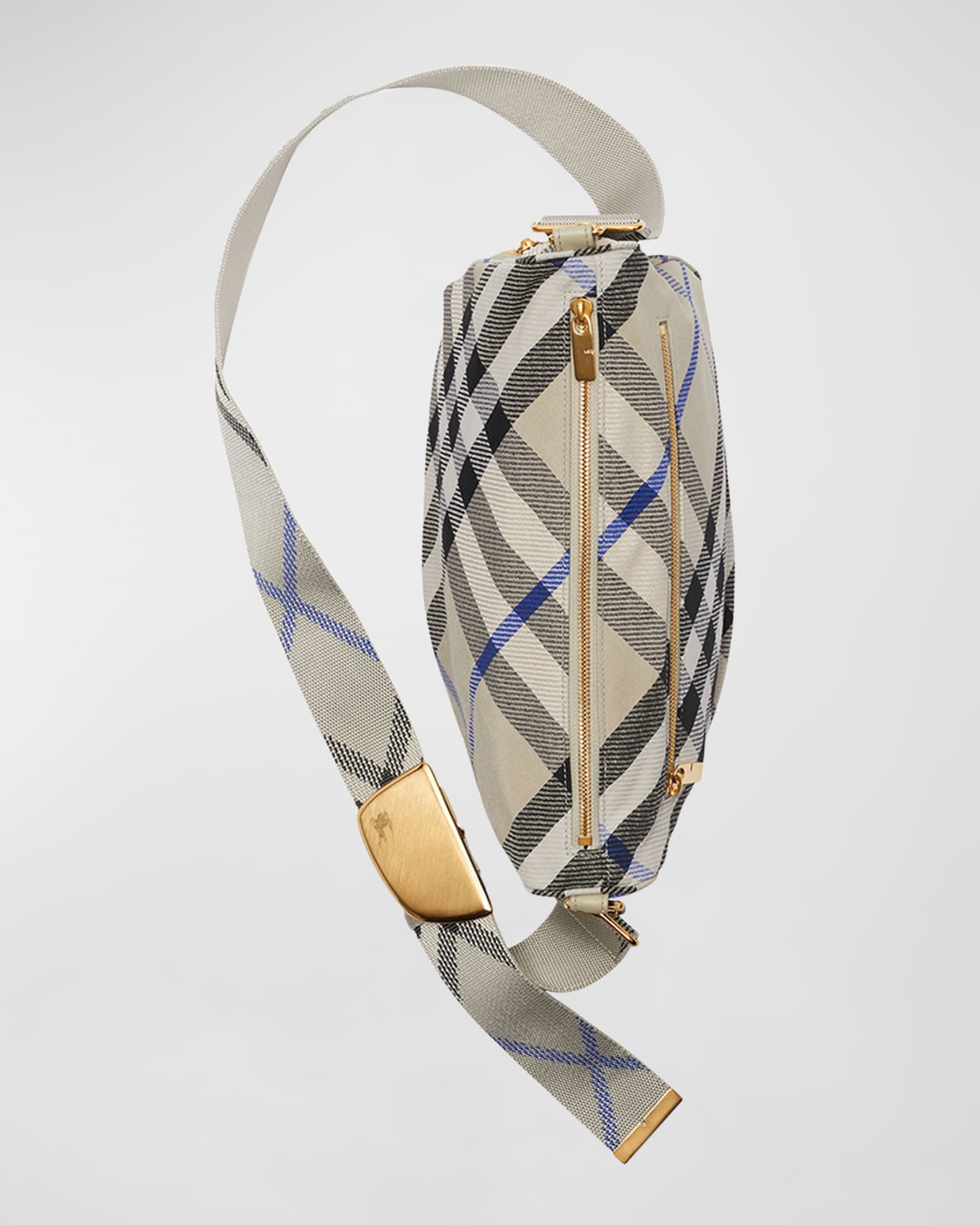 Burberry Shield Check Crossbody Bag | Neiman Marcus