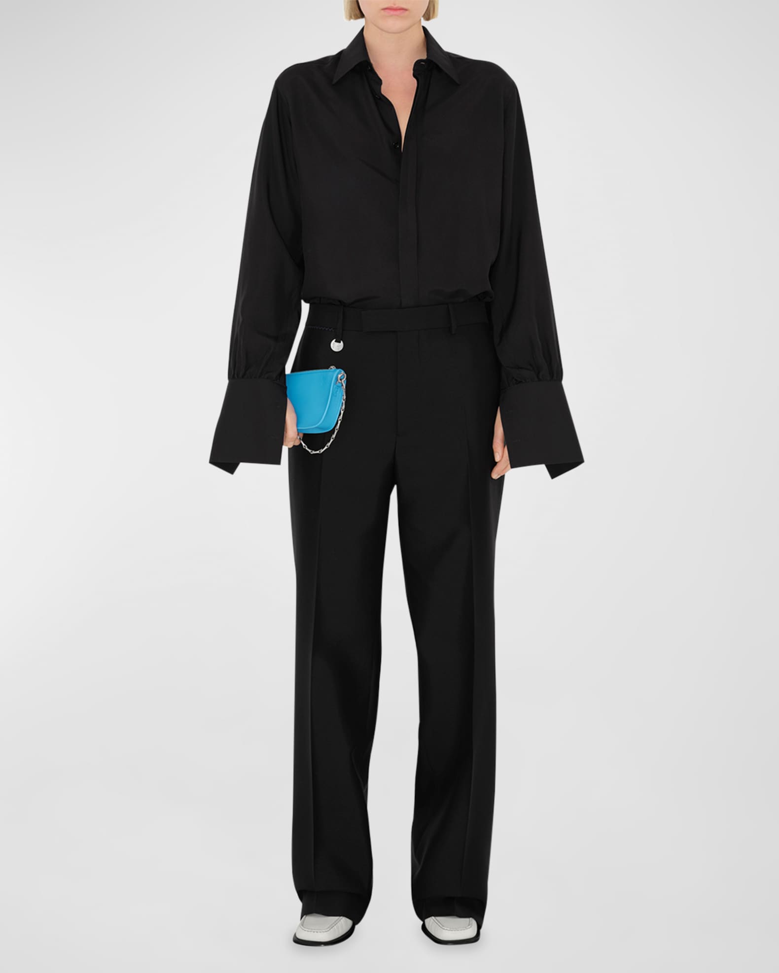 Burberry Shield Micro Zip Leather Shoulder Bag | Neiman Marcus