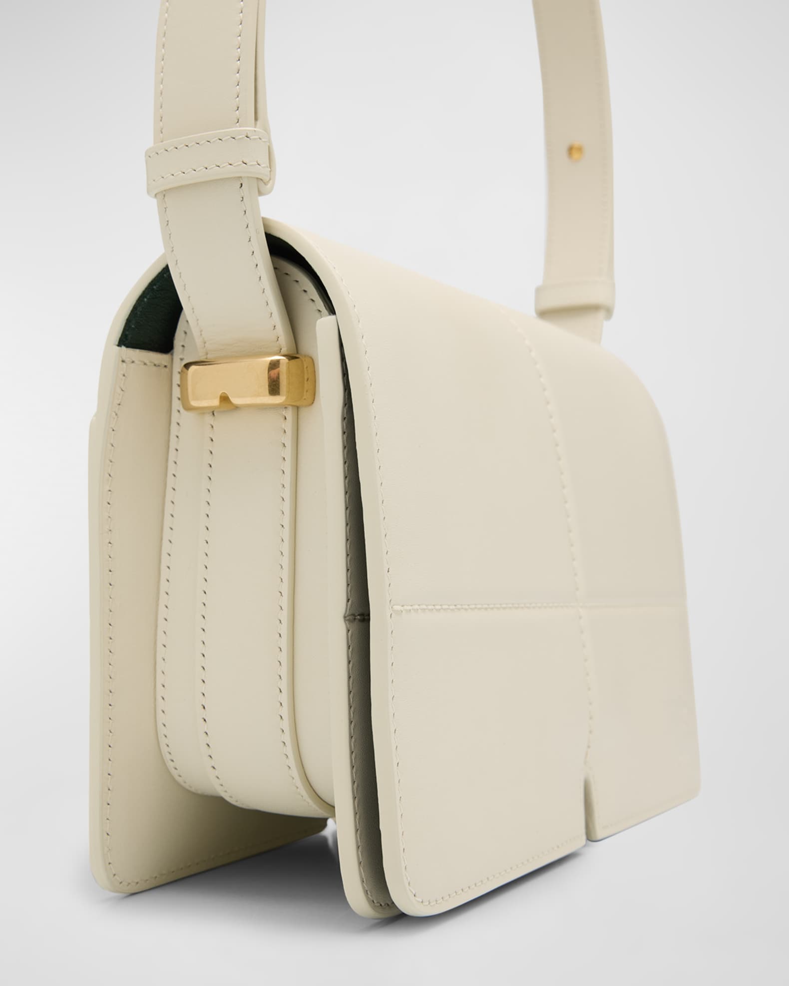 Burberry Snip Flap Leather Shoulder Bag | Neiman Marcus