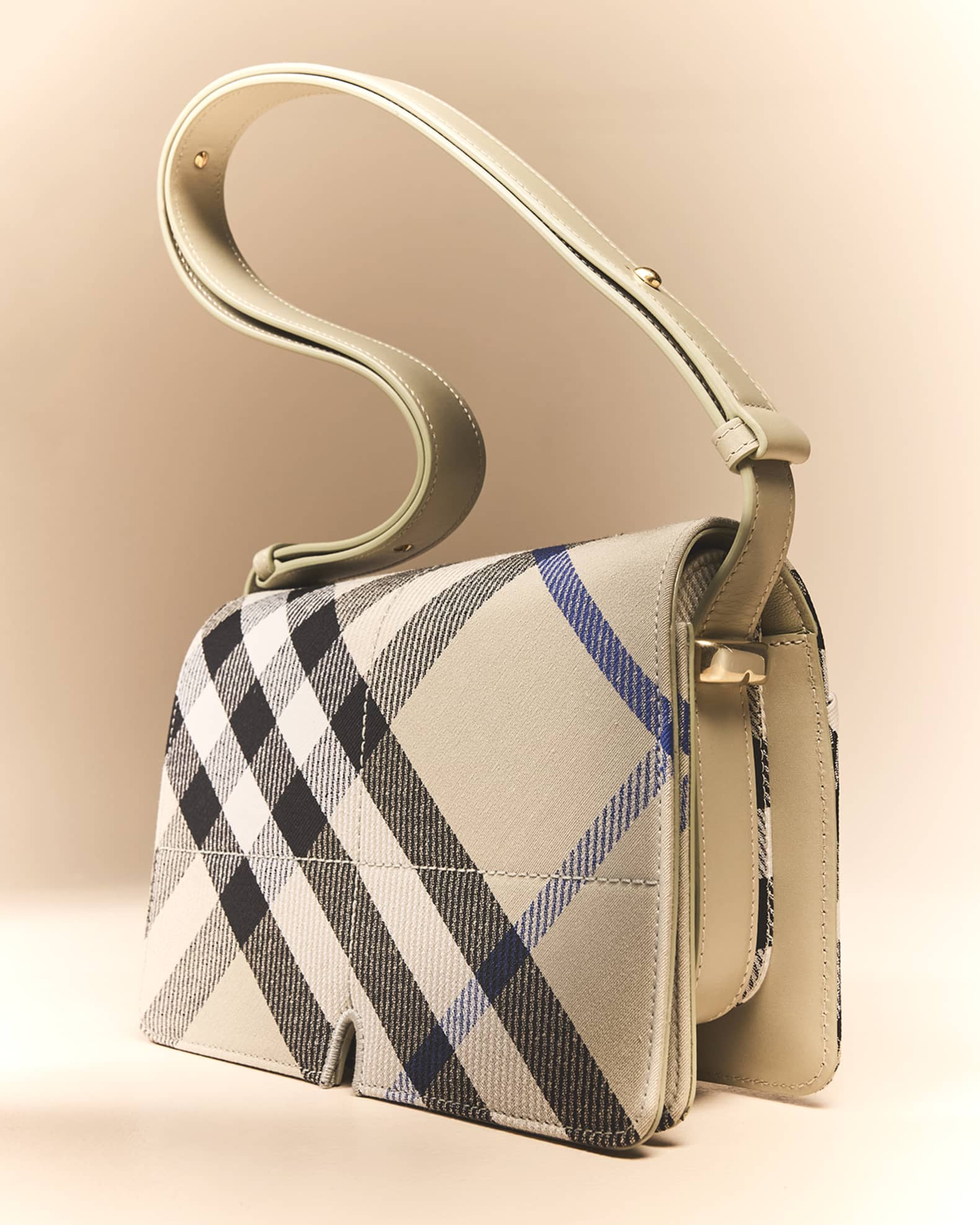 Burberry Snip Check Jacquard Shoulder Bag | Neiman Marcus