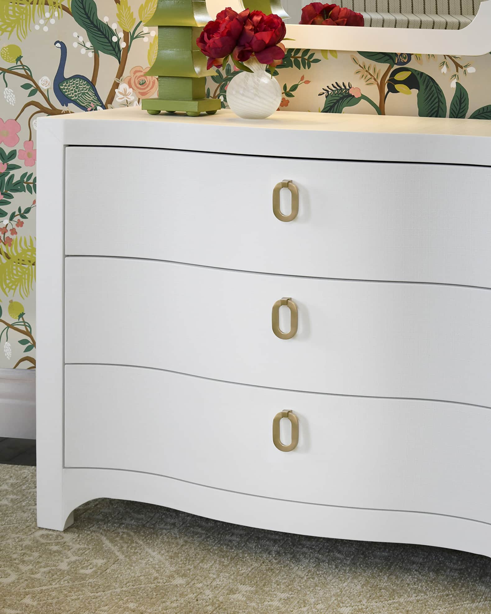 Worlds Away Cora Curved 3-Drawer Chest | Neiman Marcus