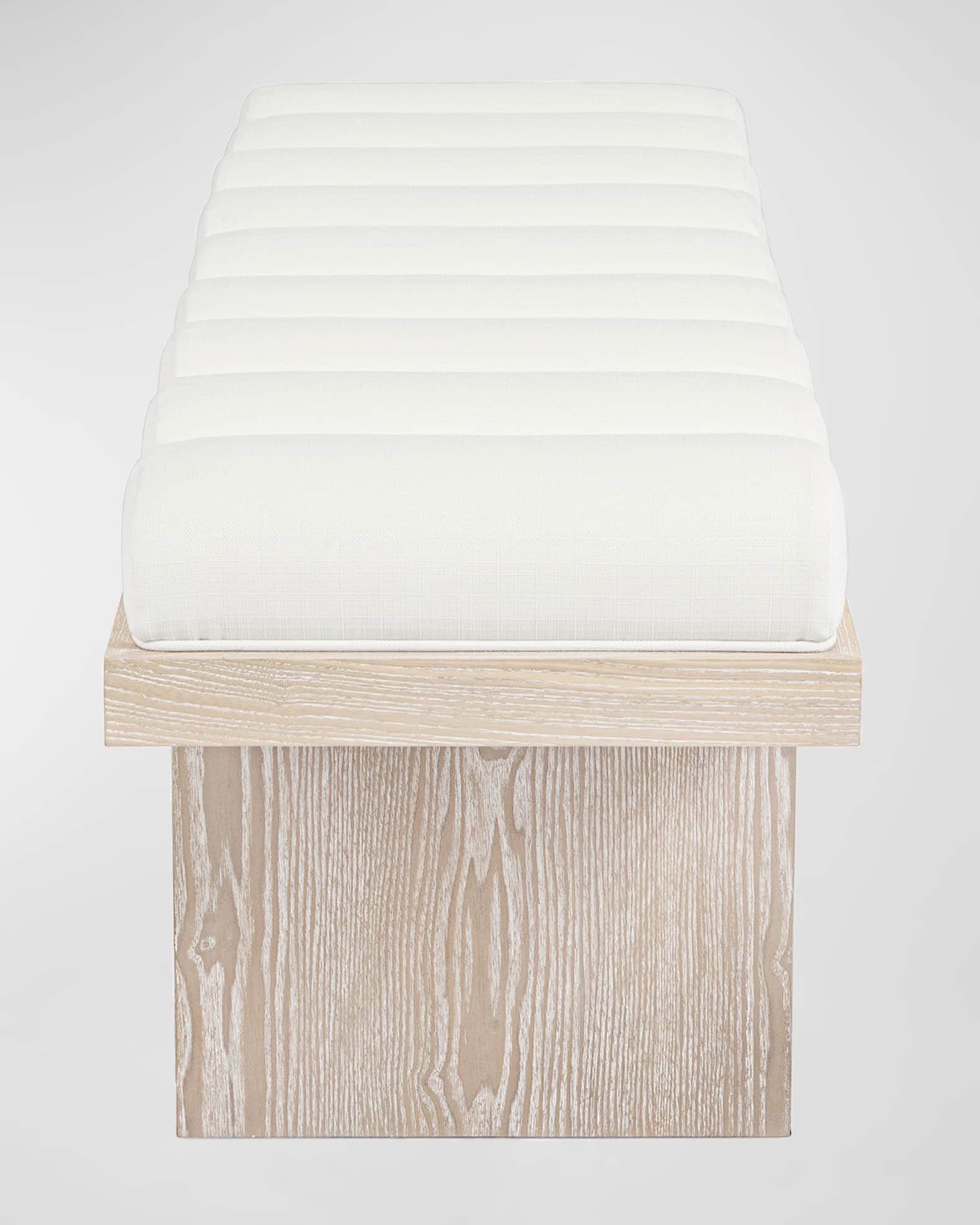 Worlds Away Caspian Channel-Tufted Bench, 52" | Neiman Marcus