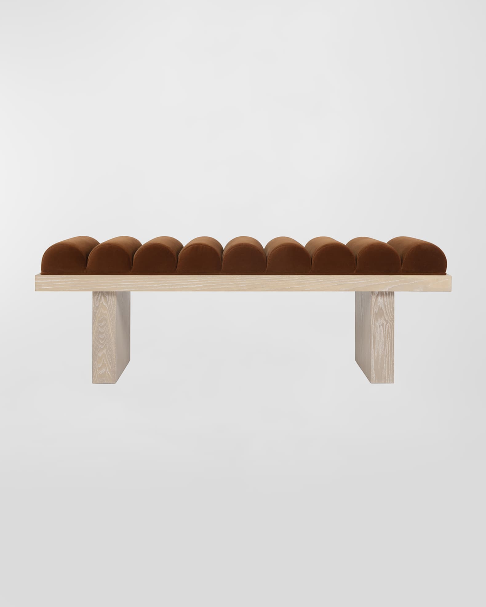 Worlds Away Caspian Channel-Tufted Bench, 52" | Neiman Marcus