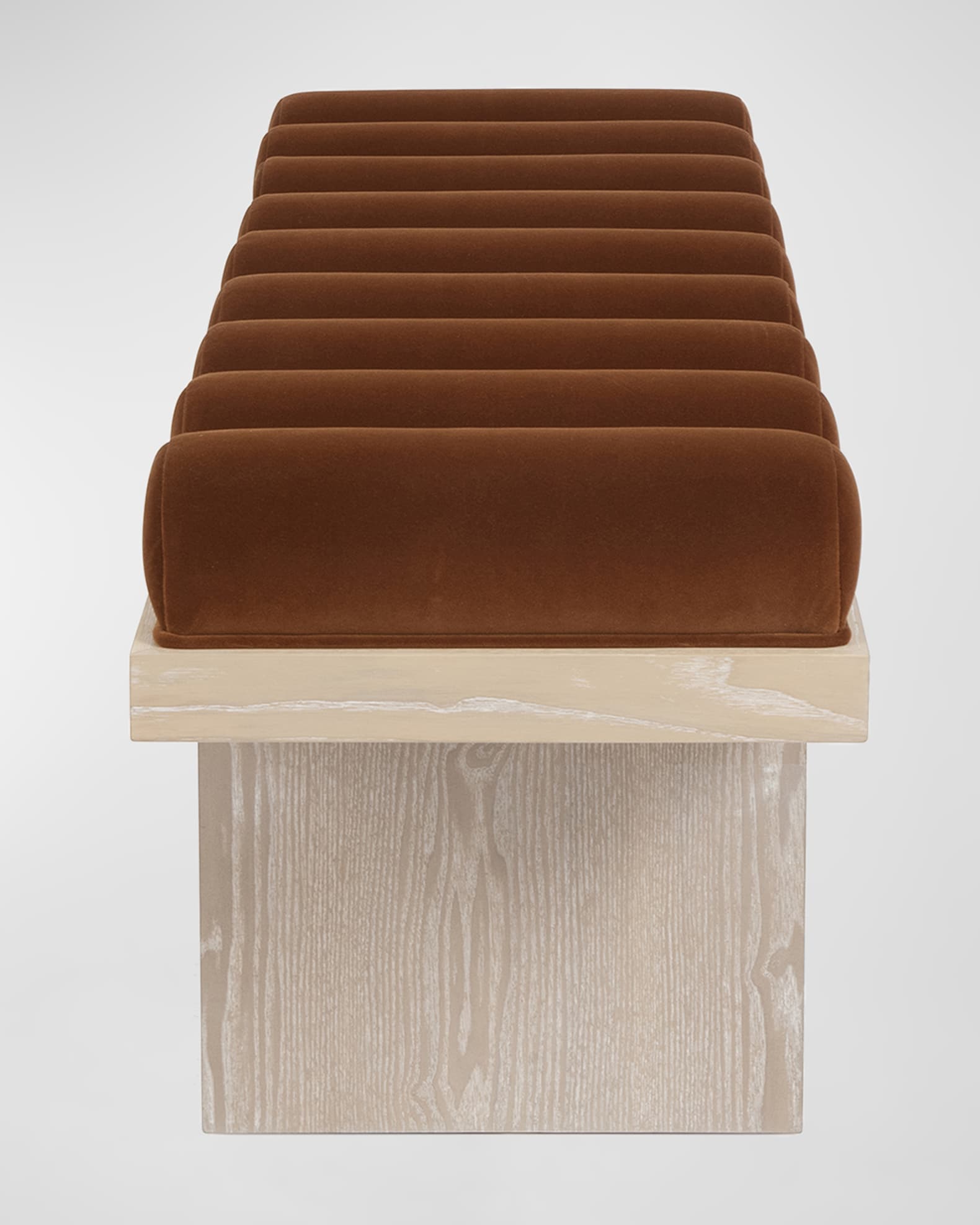 Worlds Away Caspian Channel-Tufted Bench, 52" | Neiman Marcus