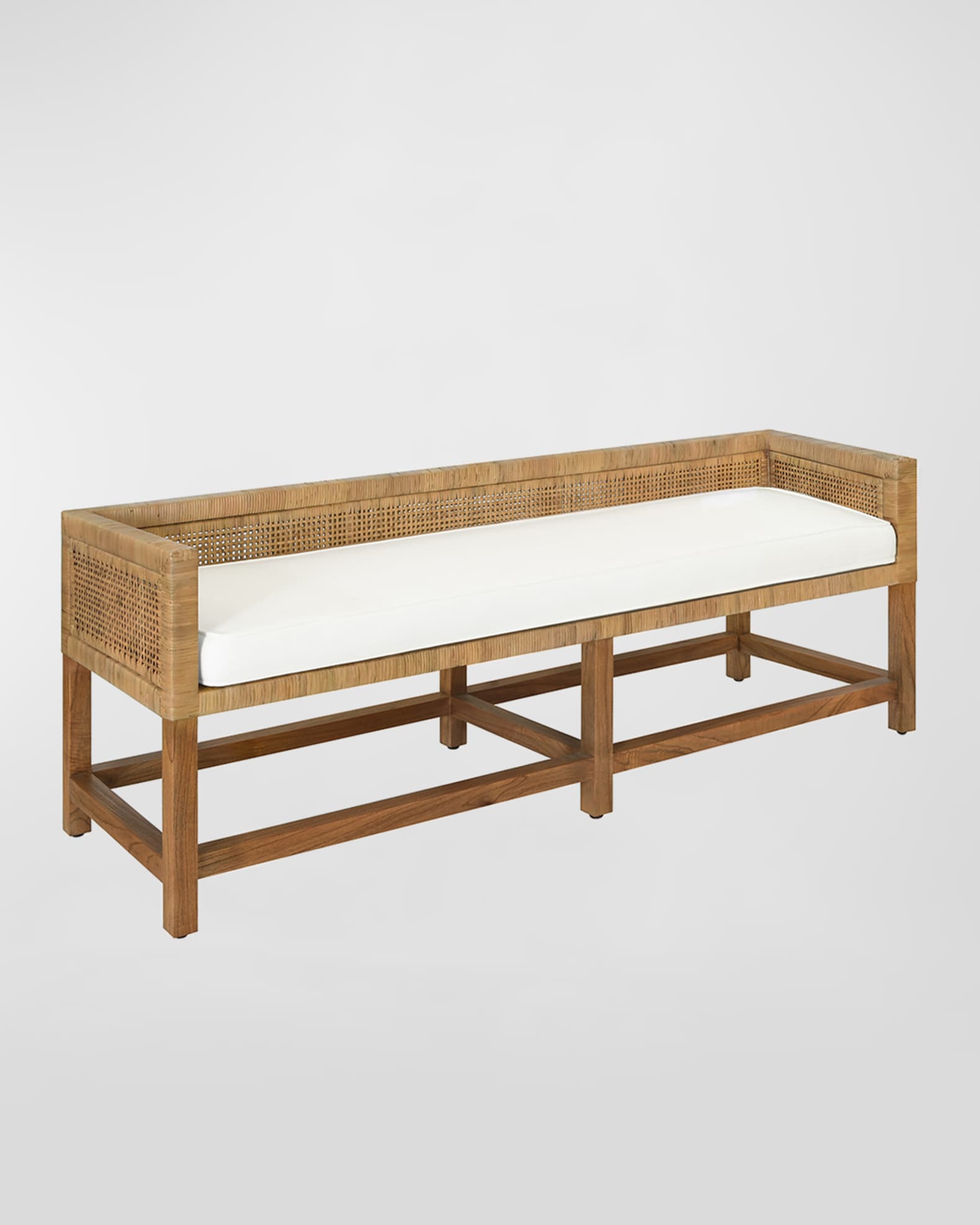 Worlds Away Monterey Cane Bench, 64" | Neiman Marcus