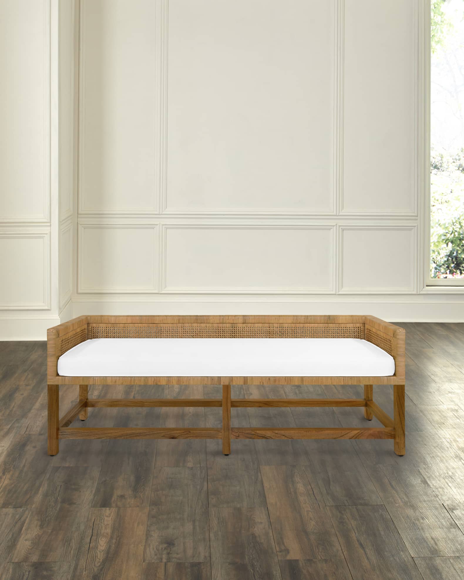 Worlds Away Monterey Cane Bench, 64" | Neiman Marcus