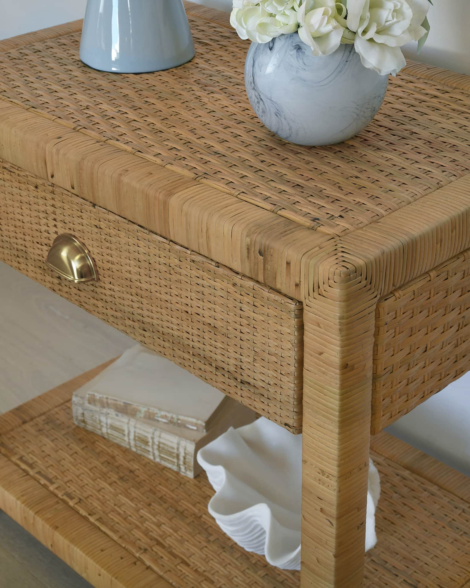 Worlds Away Reed End Table | Neiman Marcus