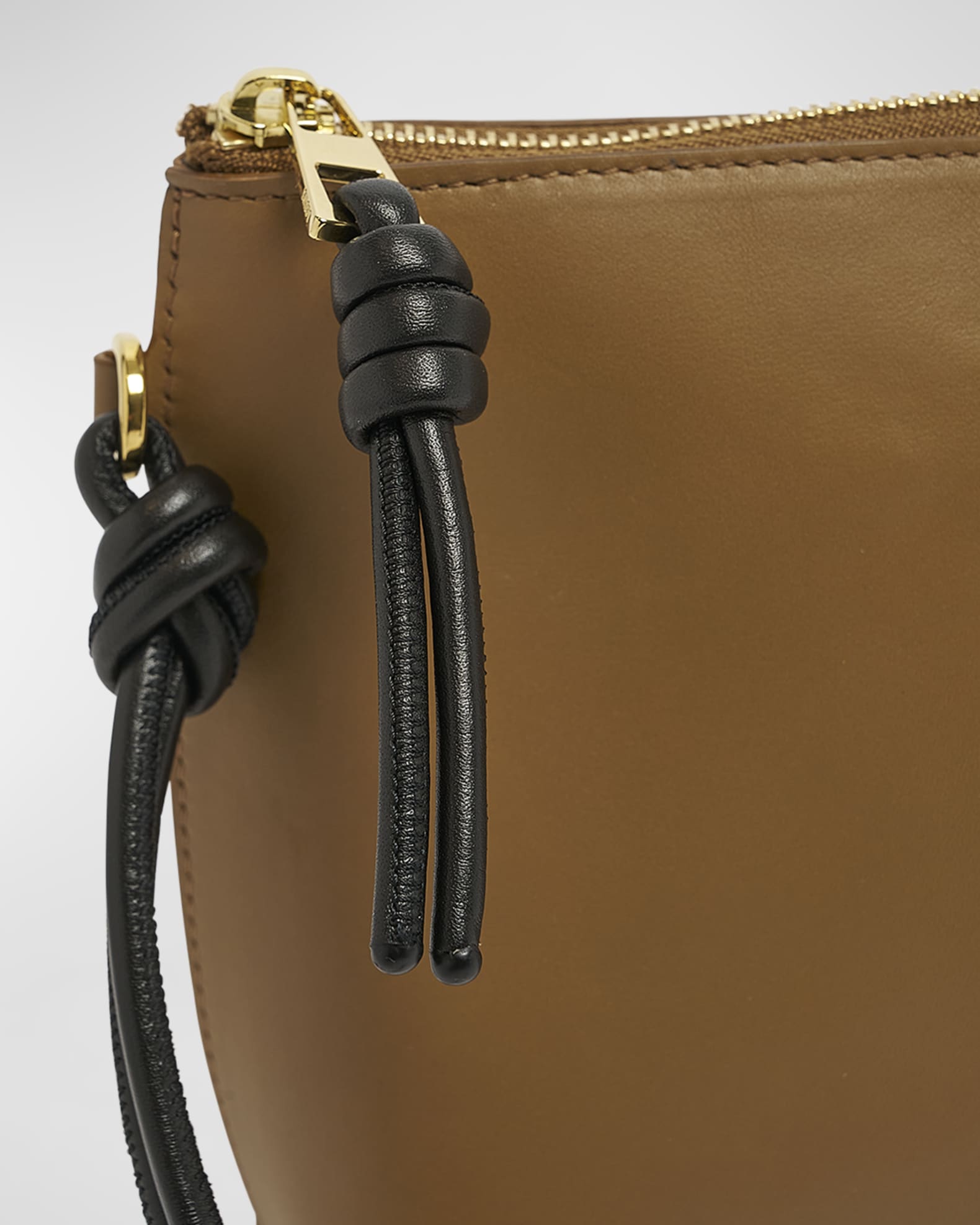 Loewe T-Knot Zip Leather Pouch Wristlet | Neiman Marcus