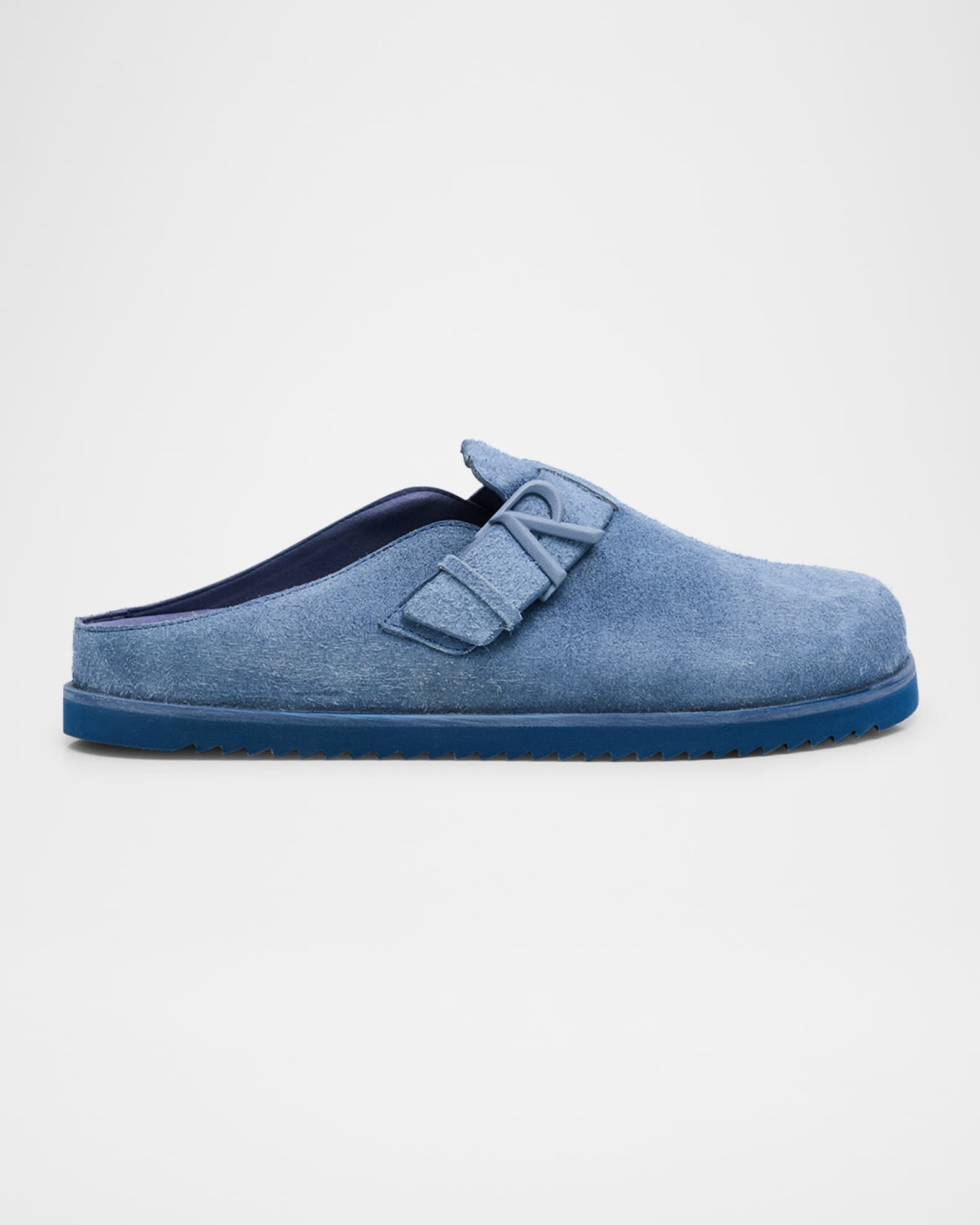 REPRESENT Men's Initial Buckle Suede Mules | Neiman Marcus