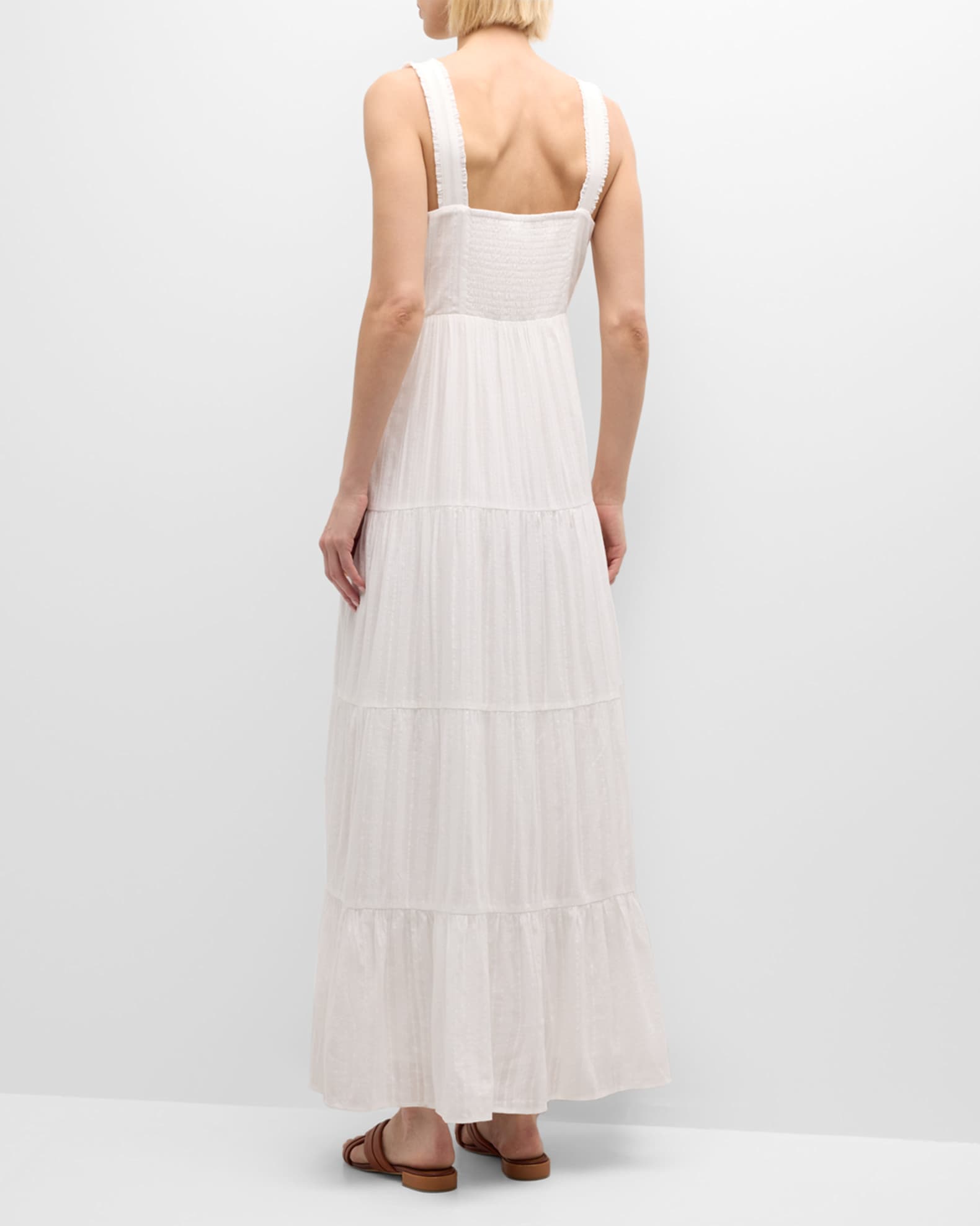 PAIGE Ginseng Tiered A-Line Maxi Dress | Neiman Marcus