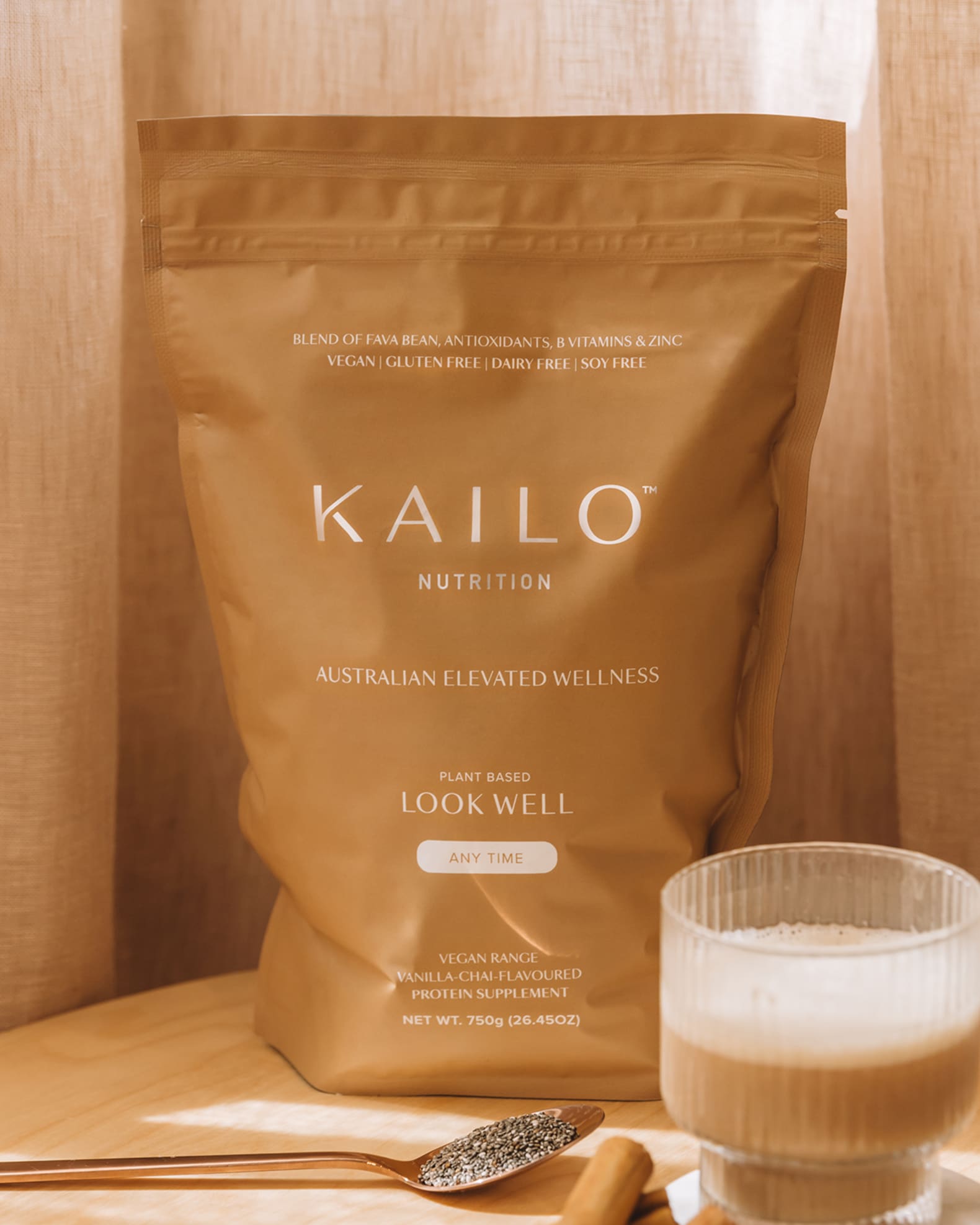 KAILO Look Well (Plant-Based) Vanilla Chai, 750g/ 26 oz. | Neiman Marcus