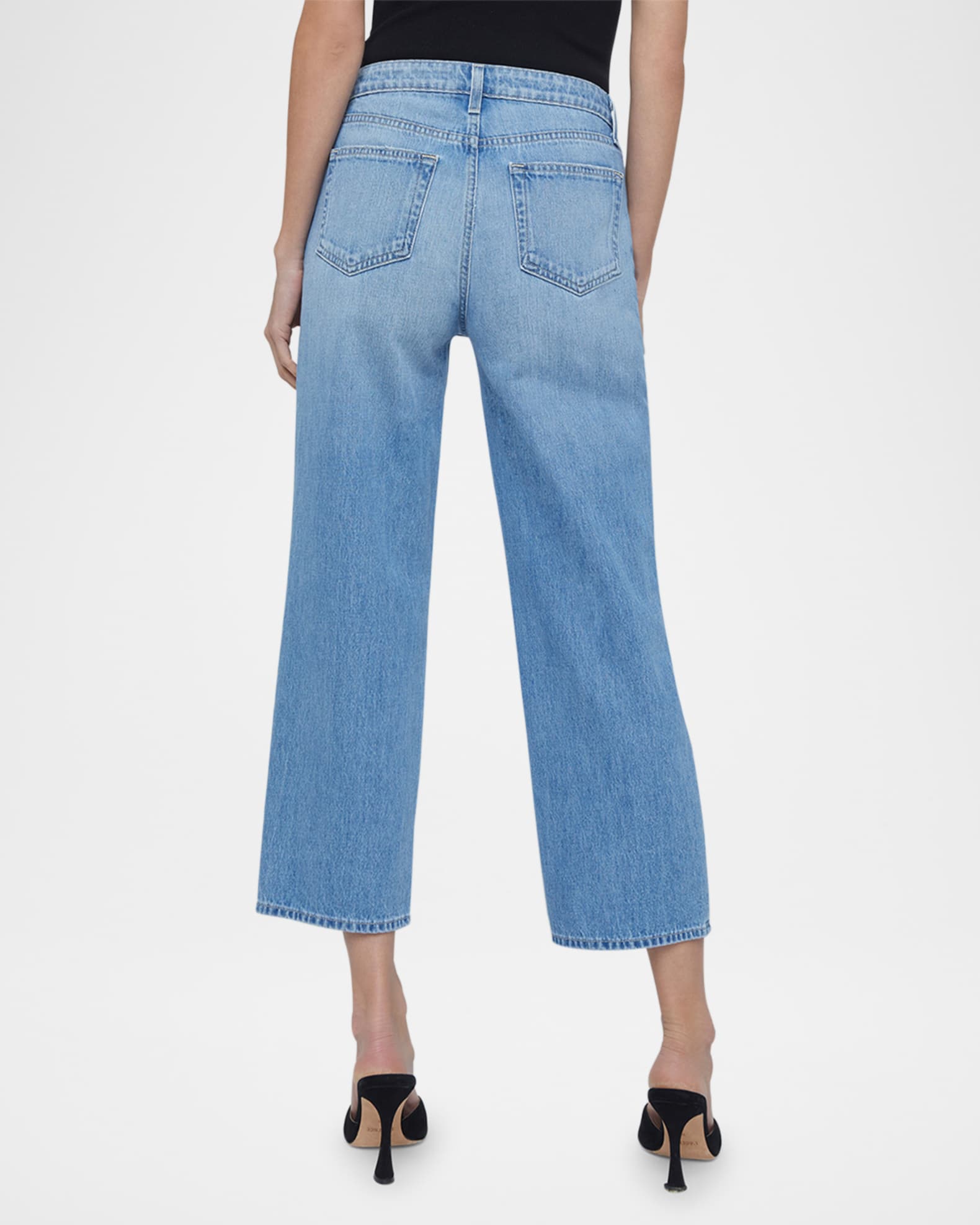 L'Agence June Ultra High-Rise Crop Stovepipe Jeans | Neiman Marcus