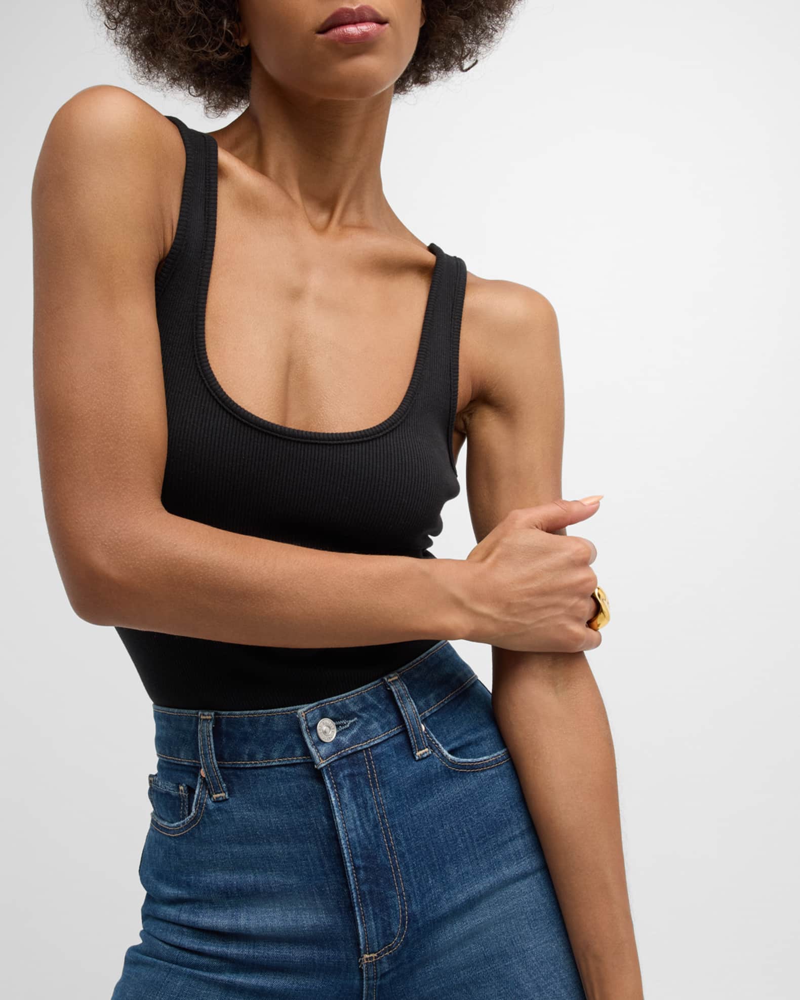 L'Agence Nica Scoop-Neck Tank Bodysuit | Neiman Marcus