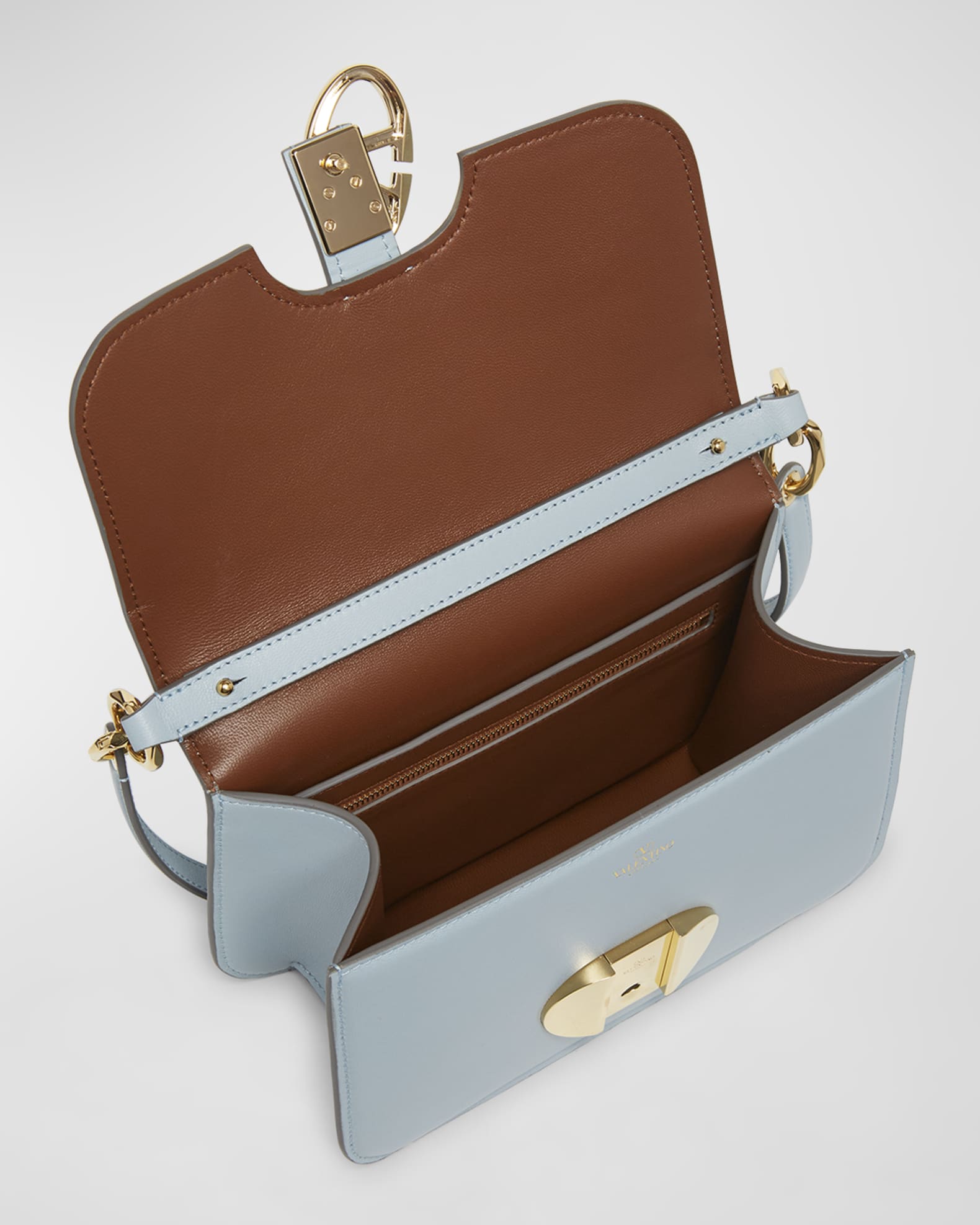 Valentino Garavani O'clock VLOGO Small Leather Shoulder Bag | Neiman Marcus