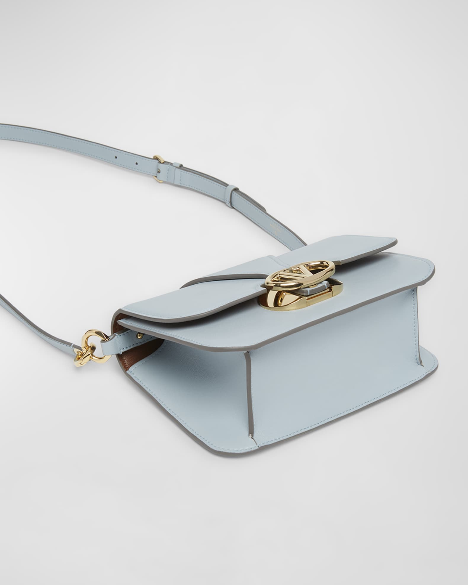 Valentino Garavani O'clock VLOGO Small Leather Shoulder Bag | Neiman Marcus