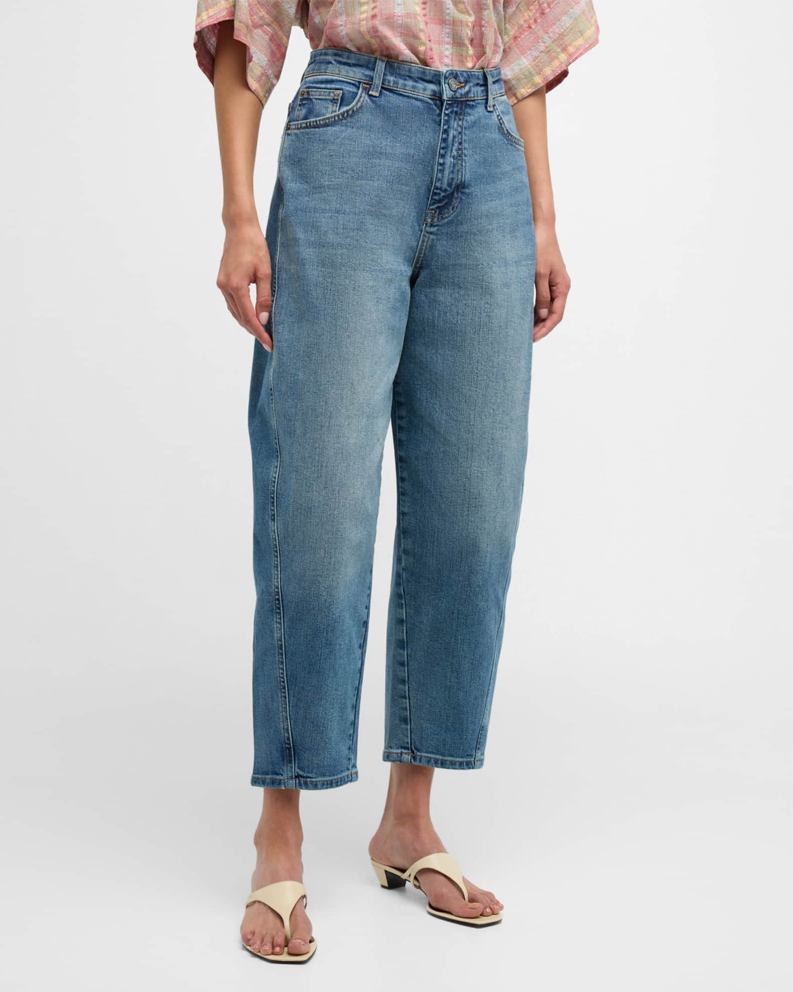 Vanessa Bruno Caleb High-Rise Cropped Denim Jeans | Neiman Marcus