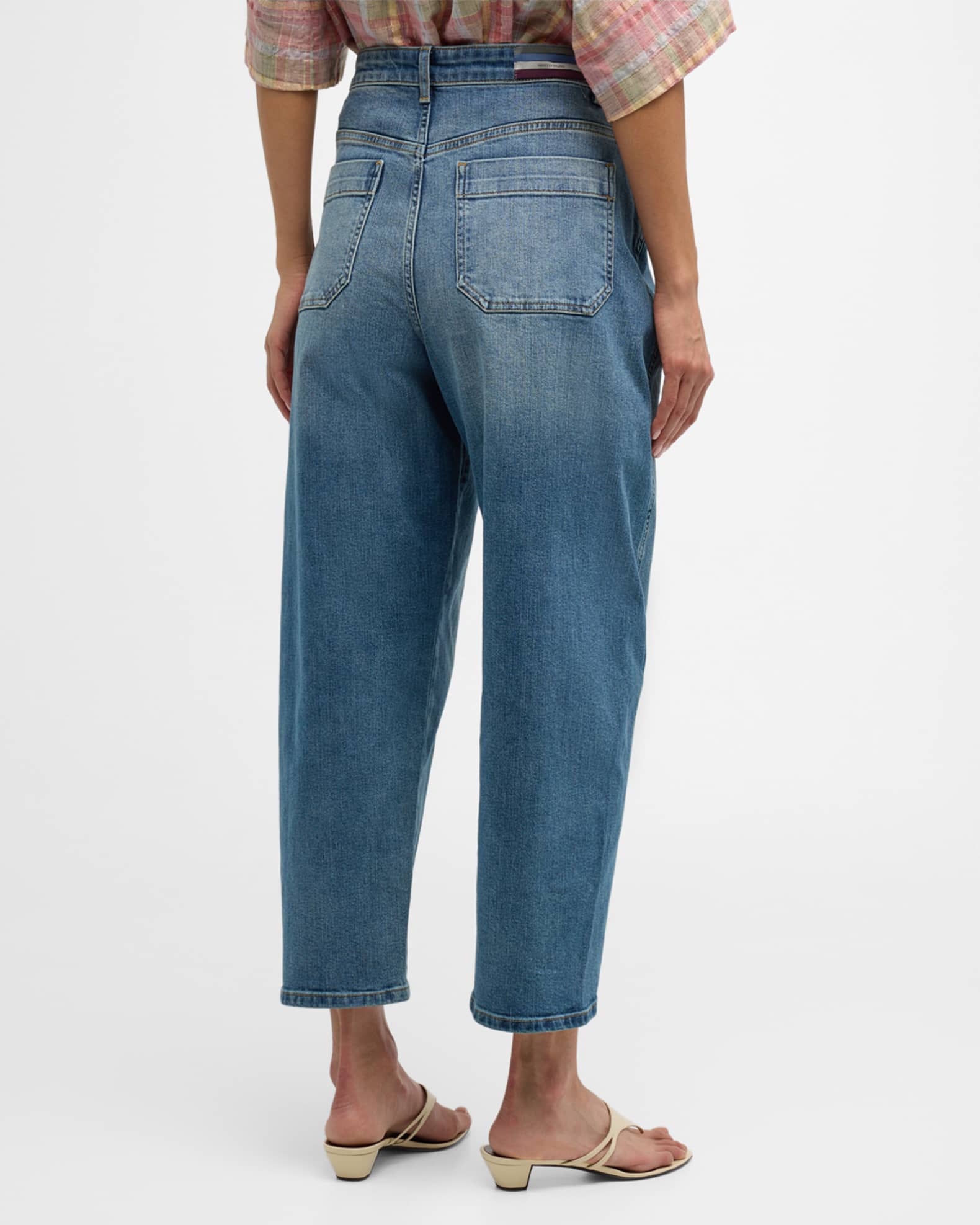 Vanessa Bruno Caleb High-Rise Cropped Denim Jeans | Neiman Marcus
