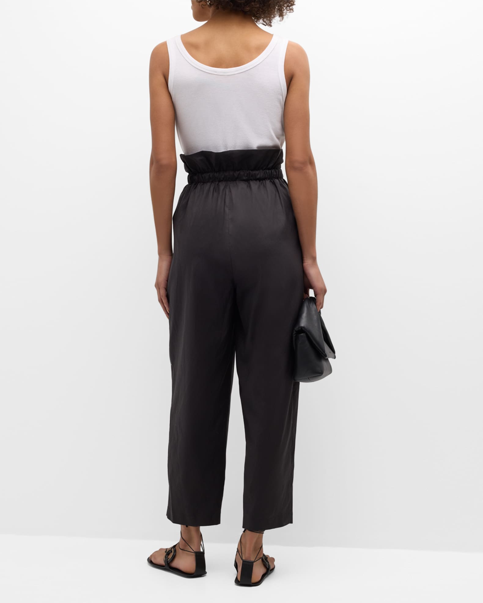Vanessa Bruno Casimir Pleated Cropped Trousers | Neiman Marcus