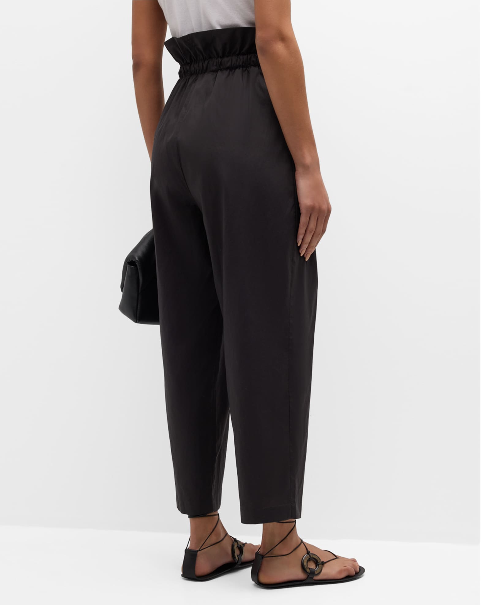 Vanessa Bruno Casimir Pleated Cropped Trousers | Neiman Marcus