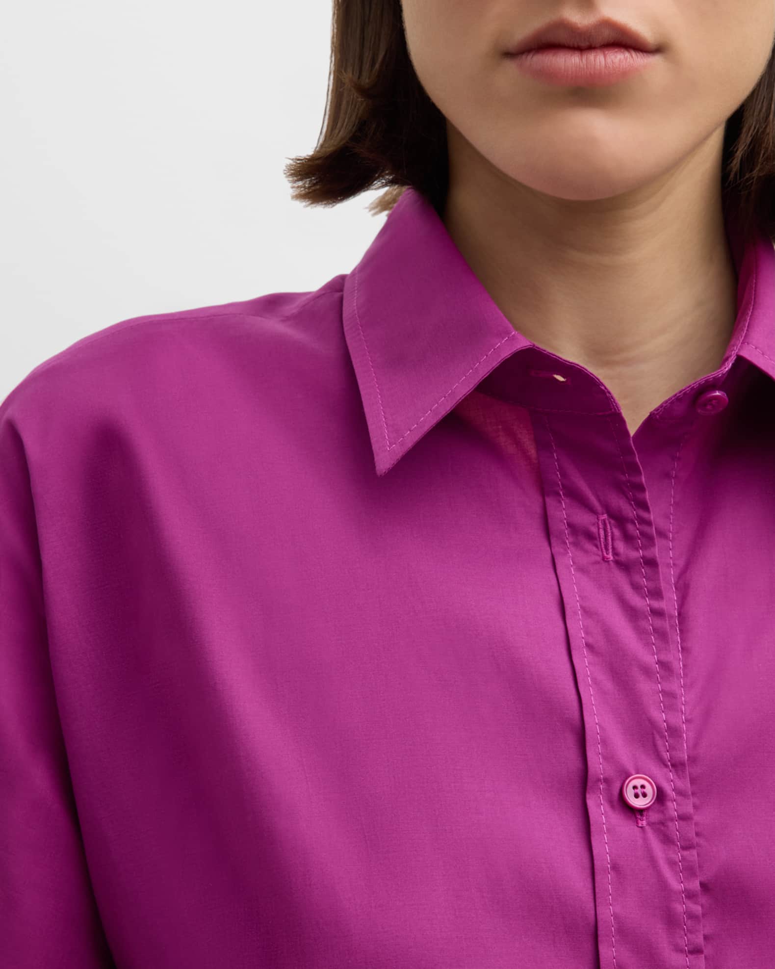 Bobby Boxy Button-Down Shirt | Neiman Marcus