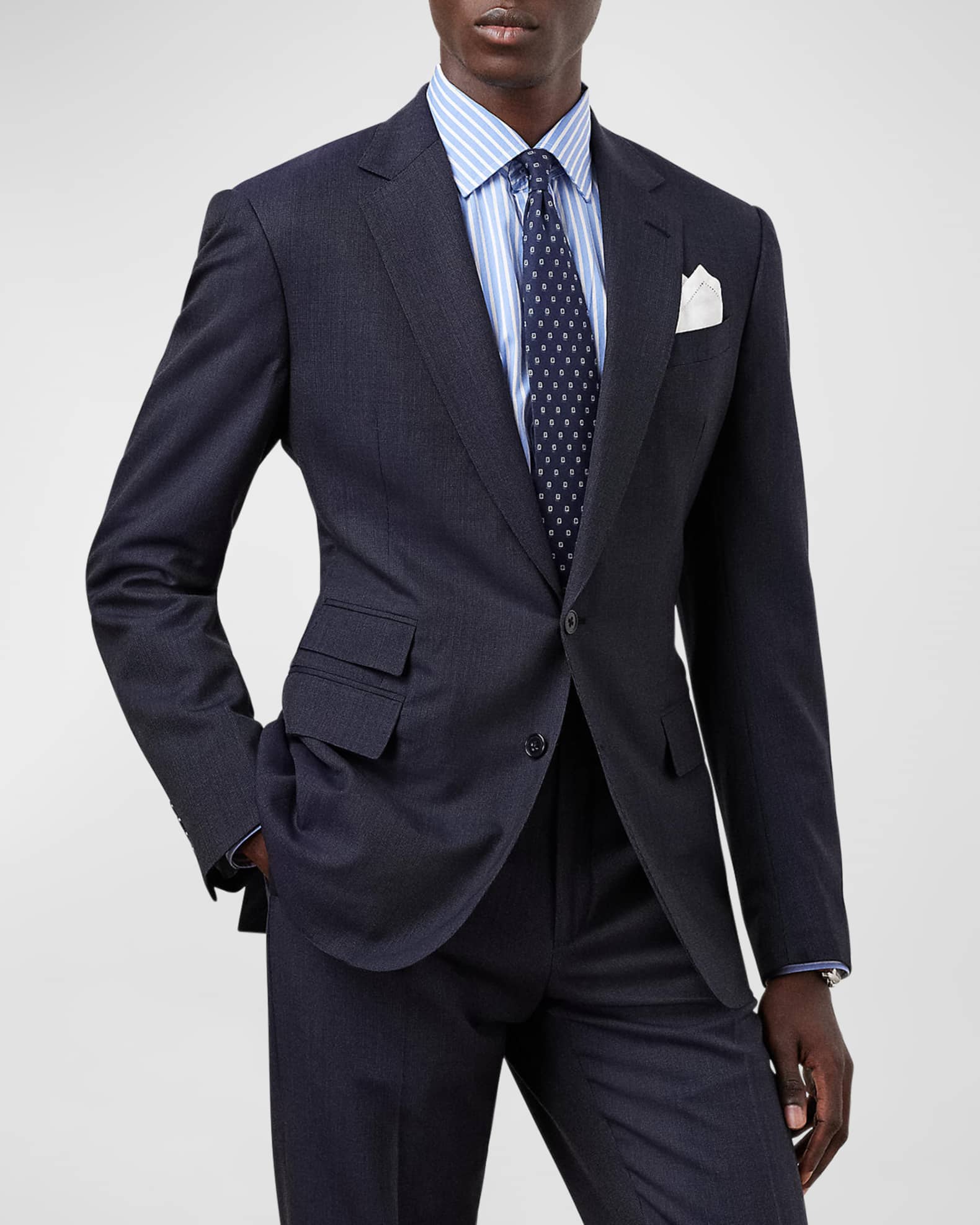 Ralph Lauren Purple Label Men's Kent Hand-Tailored Nailhead Suit ...