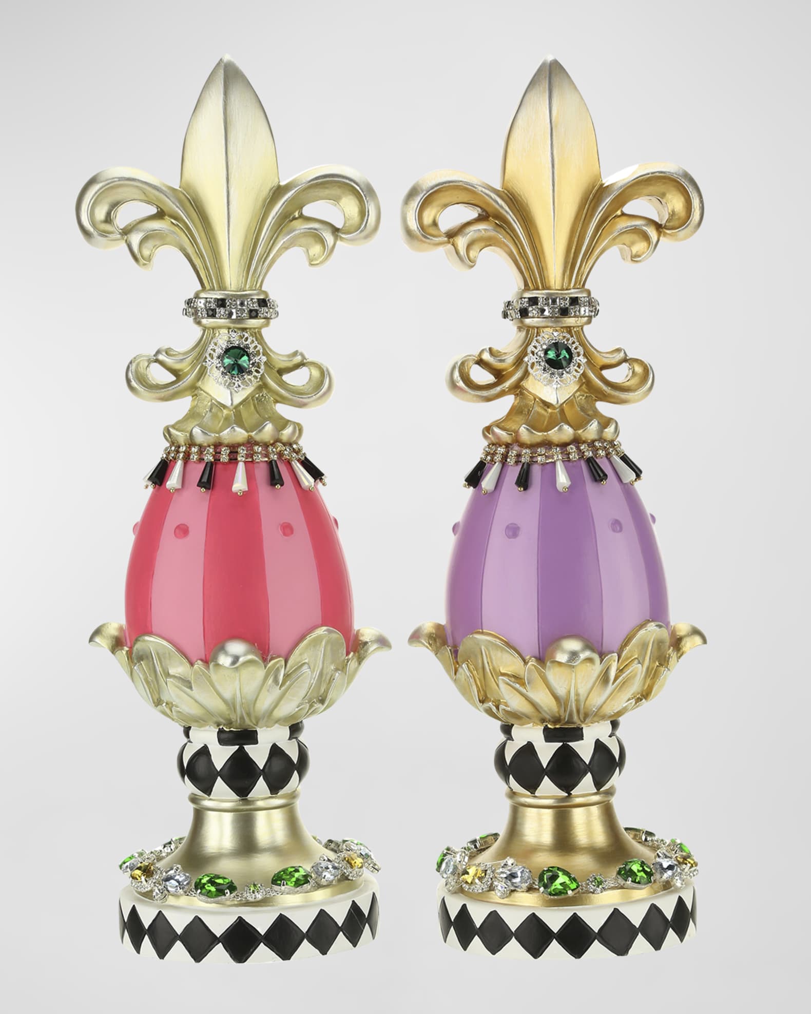 Mark Roberts Jeweled Harlequin Finials, Set of 2 | Neiman Marcus