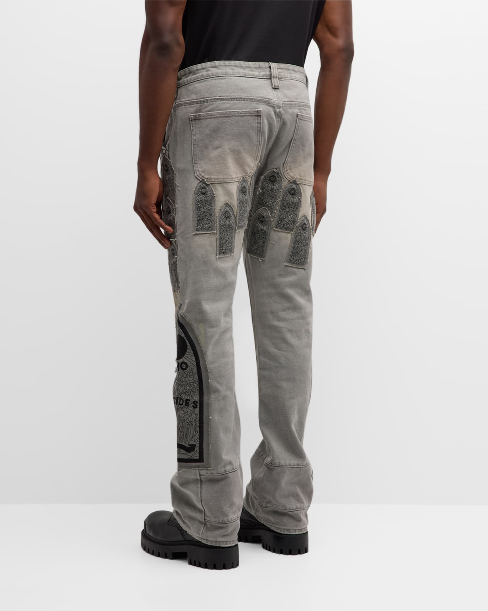 WHO DECIDES WAR Men's Arch Patch Embroidered Pants | Neiman Marcus
