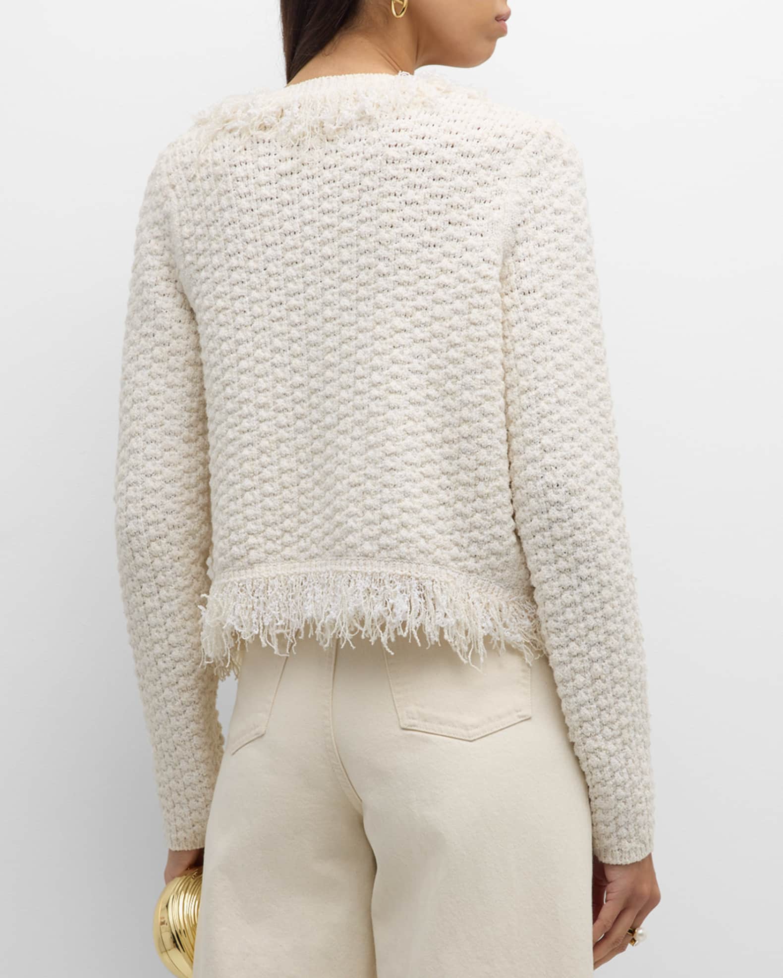 A.L.C. April Fringe Open-Front Cardigan | Neiman Marcus