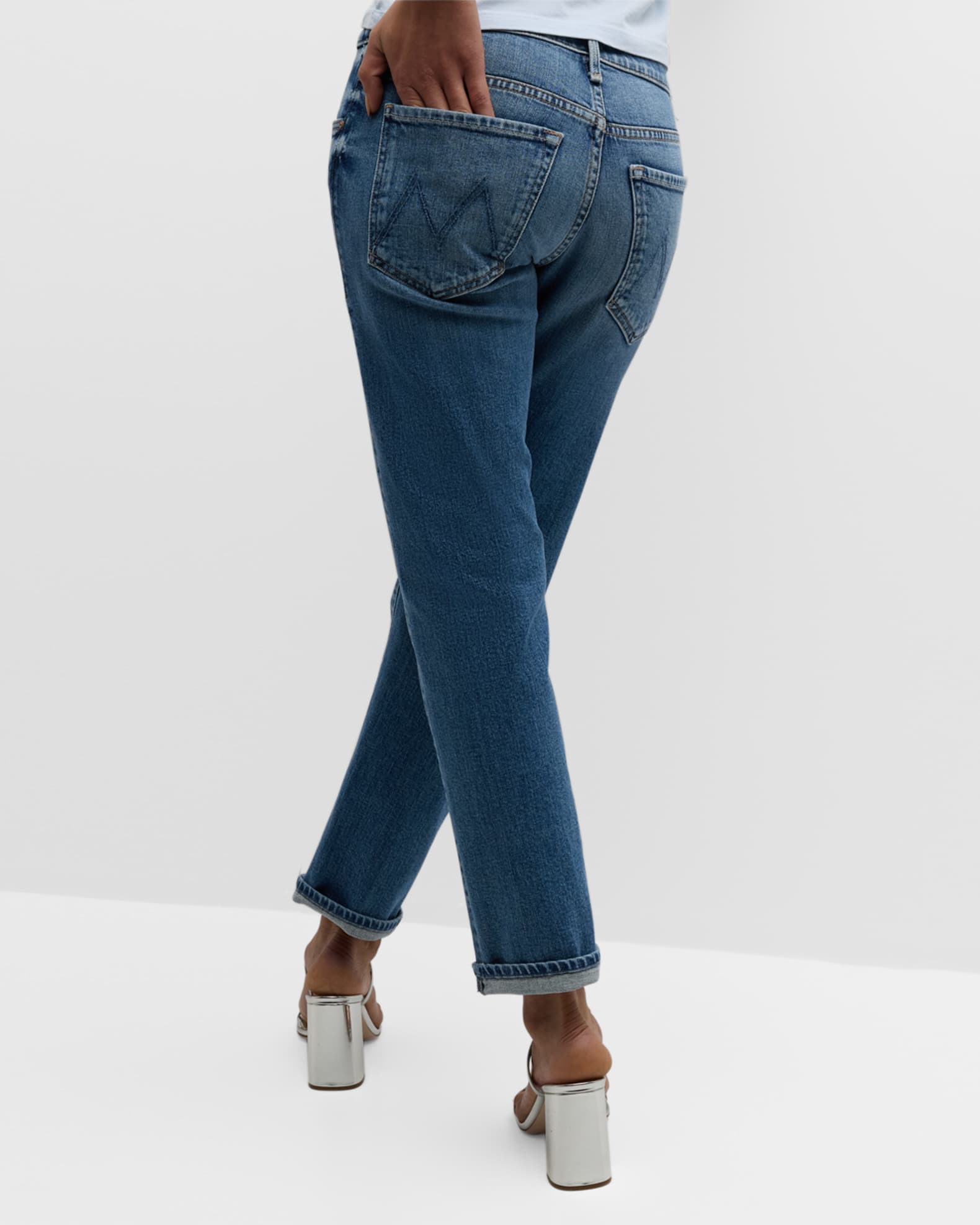 MOTHER The Mid-Rise Hiker Hover Jeans | Neiman Marcus