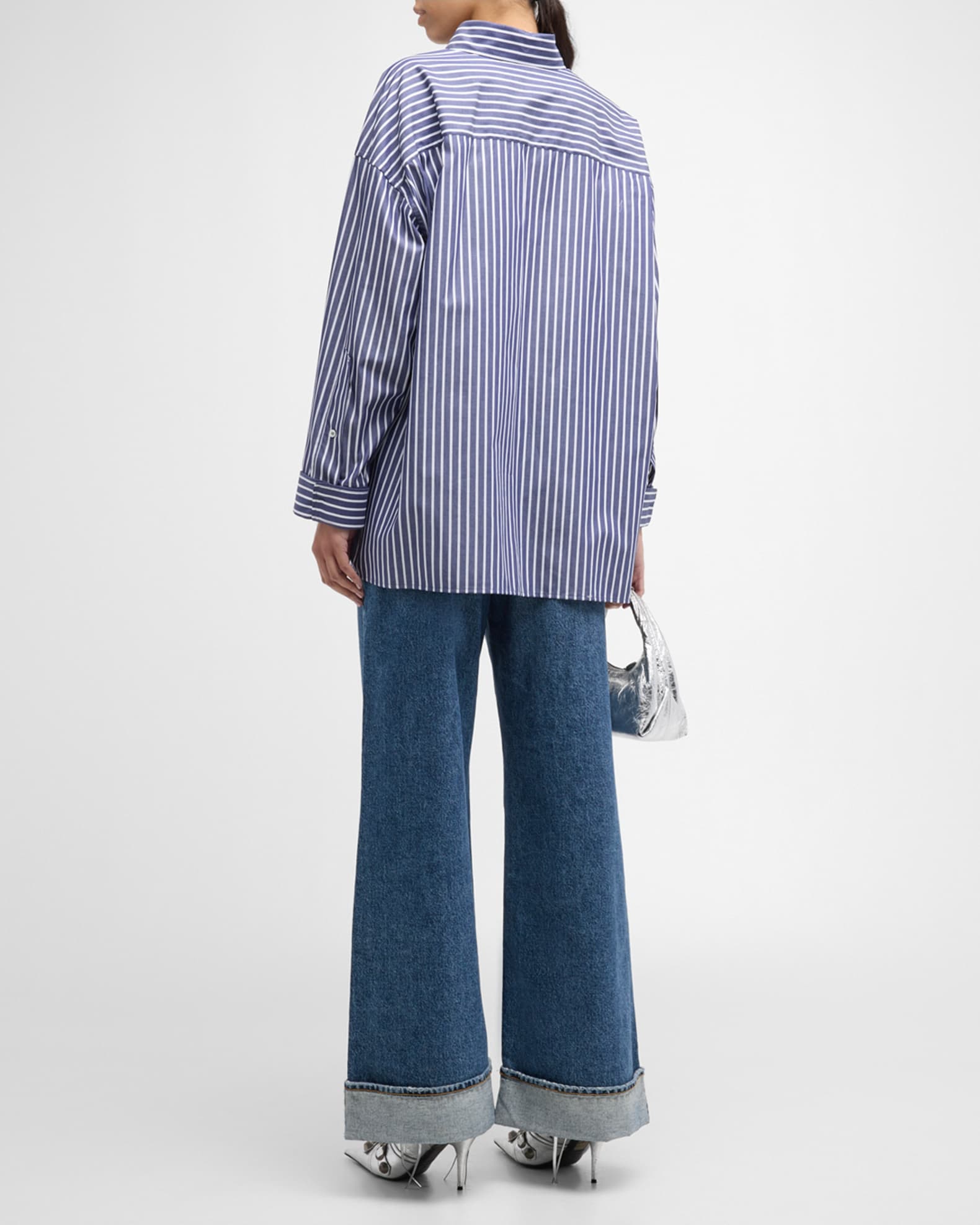 DARKPARK Long Stripe Oversized Shirt | Neiman Marcus