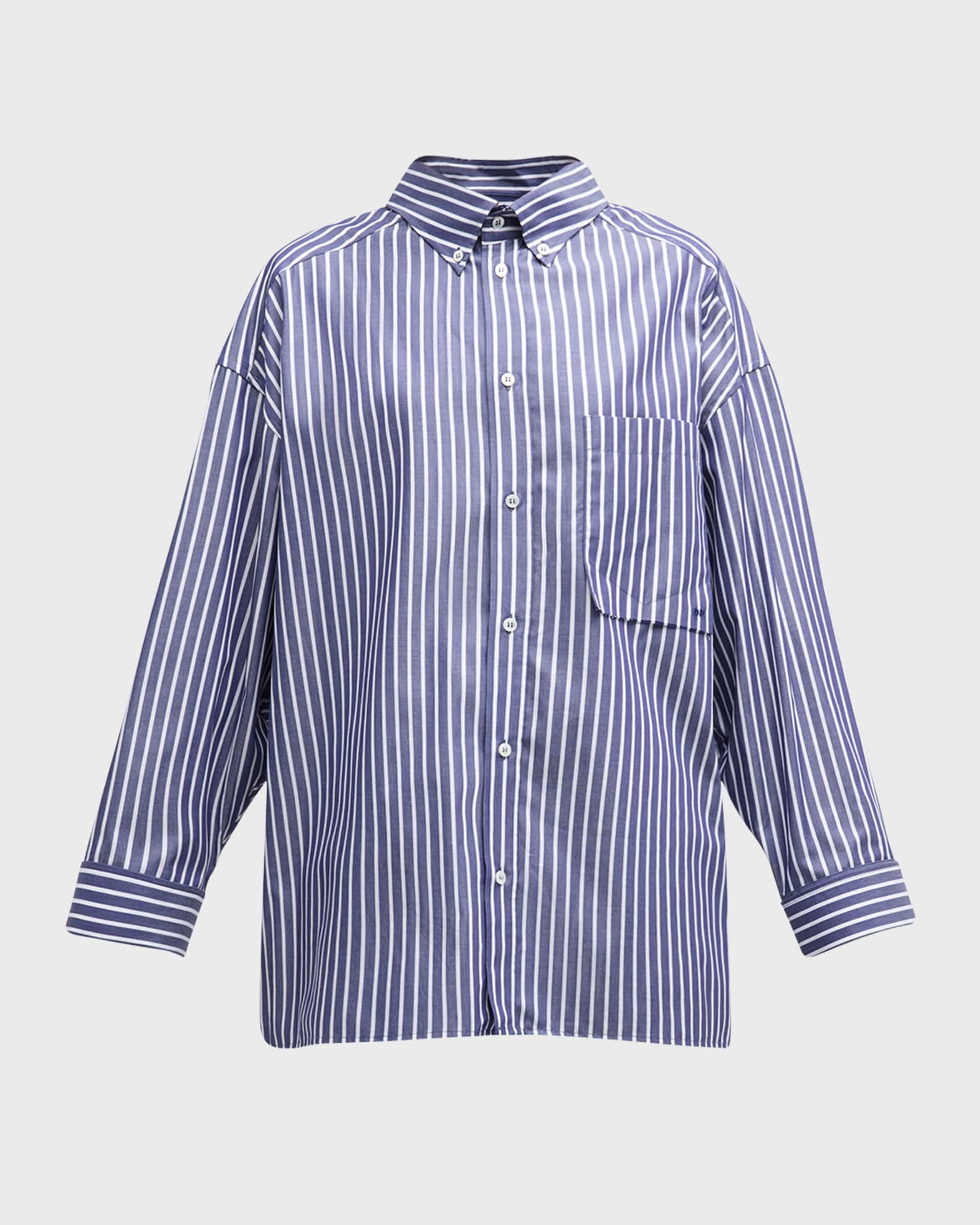 DARKPARK Long Stripe Oversized Shirt | Neiman Marcus