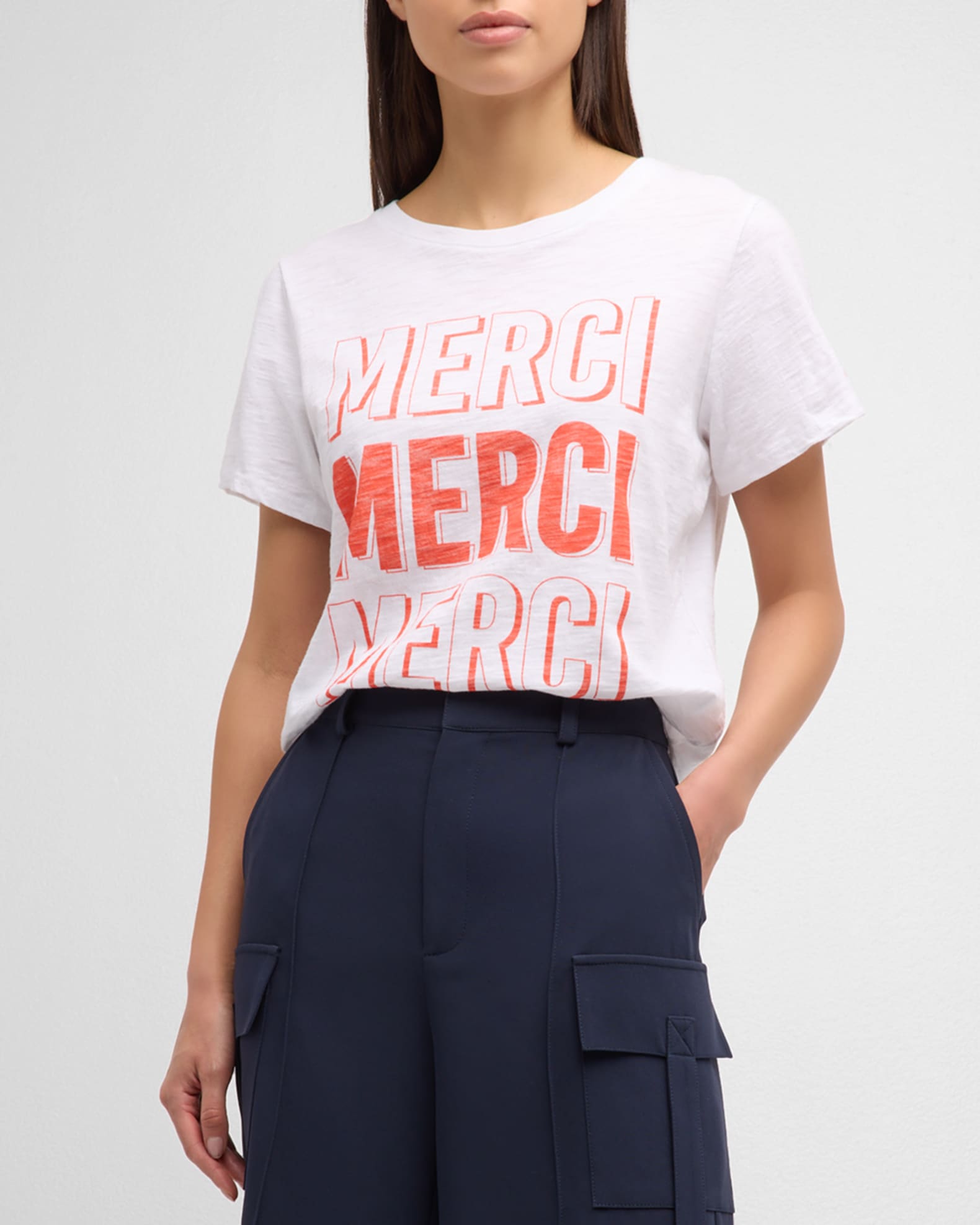 Cinq a Sept Pop Up Merci Merci Merci Cotton T-Shirt | Neiman Marcus