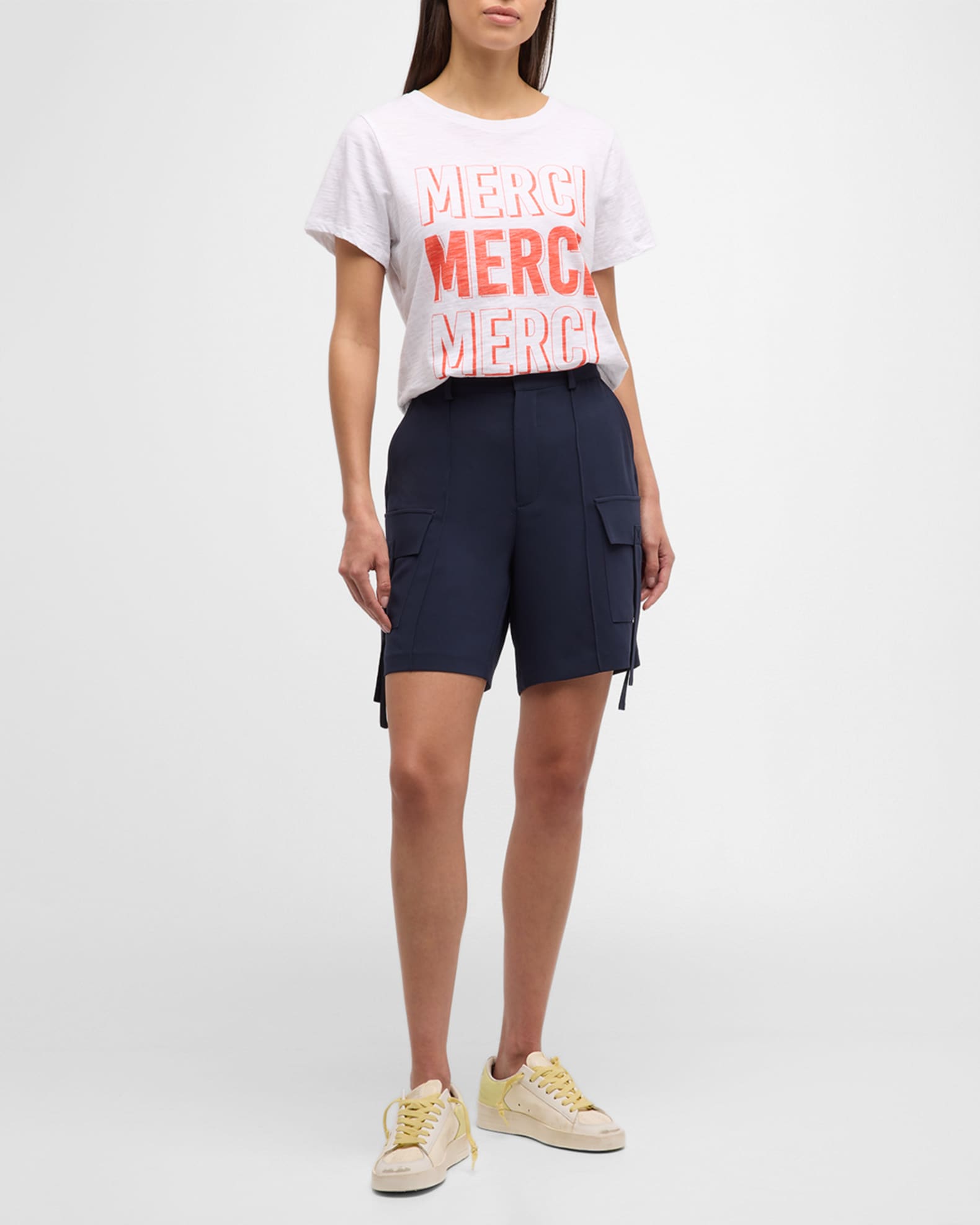 Cinq a Sept Pop Up Merci Merci Merci Cotton T-Shirt | Neiman Marcus