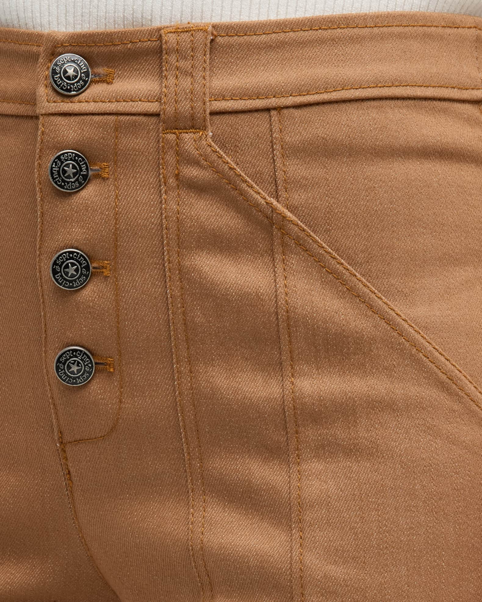 Cuffed Benji Cropped Flare Pants | Neiman Marcus