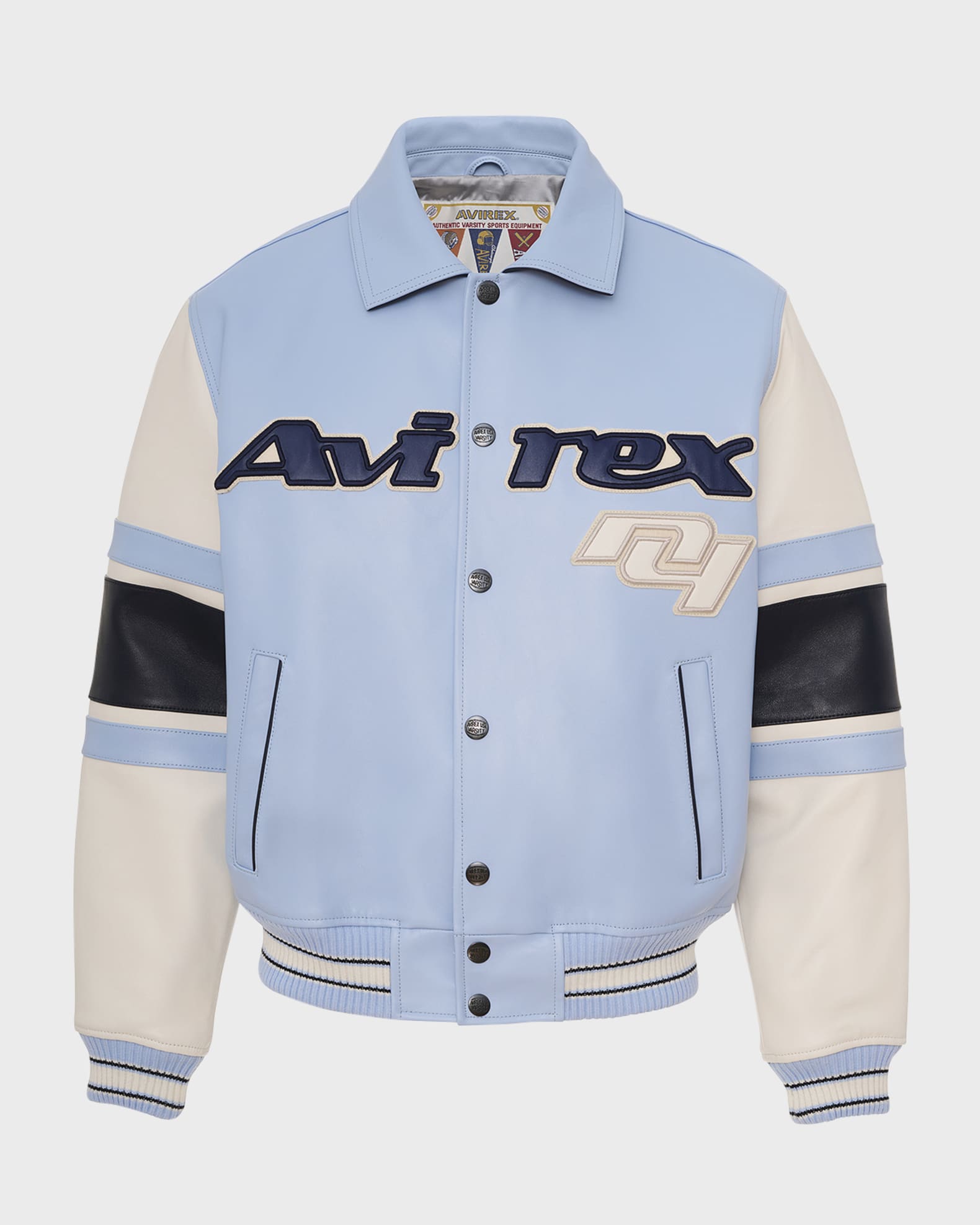 AVIREX Men's Legend Colorblock Leather Bomber Jacket | Neiman Marcus